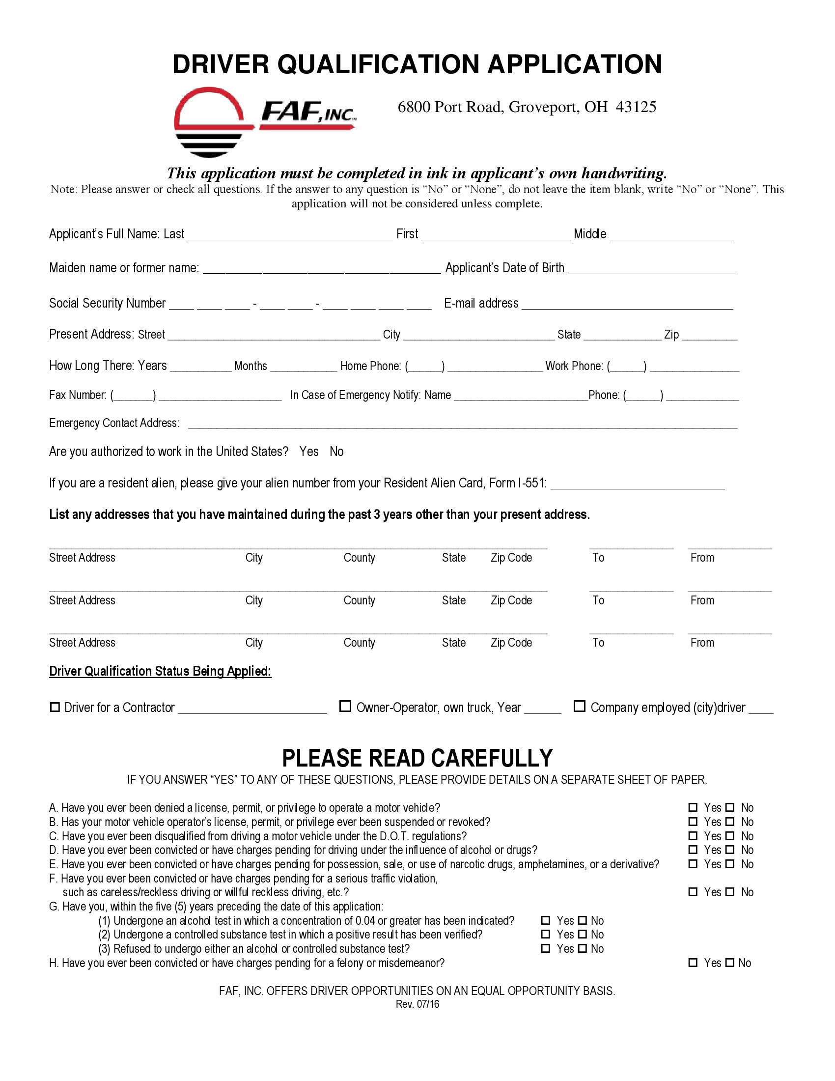 Forward - Driver Application