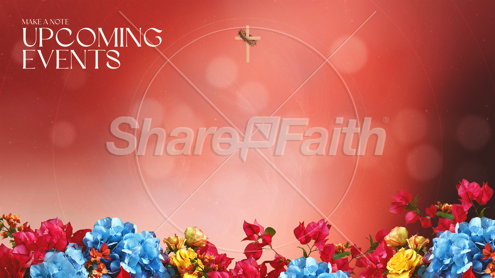 ShareFaith Media » Easter At Your Church – Floral Wooden Cross Upcoming ...