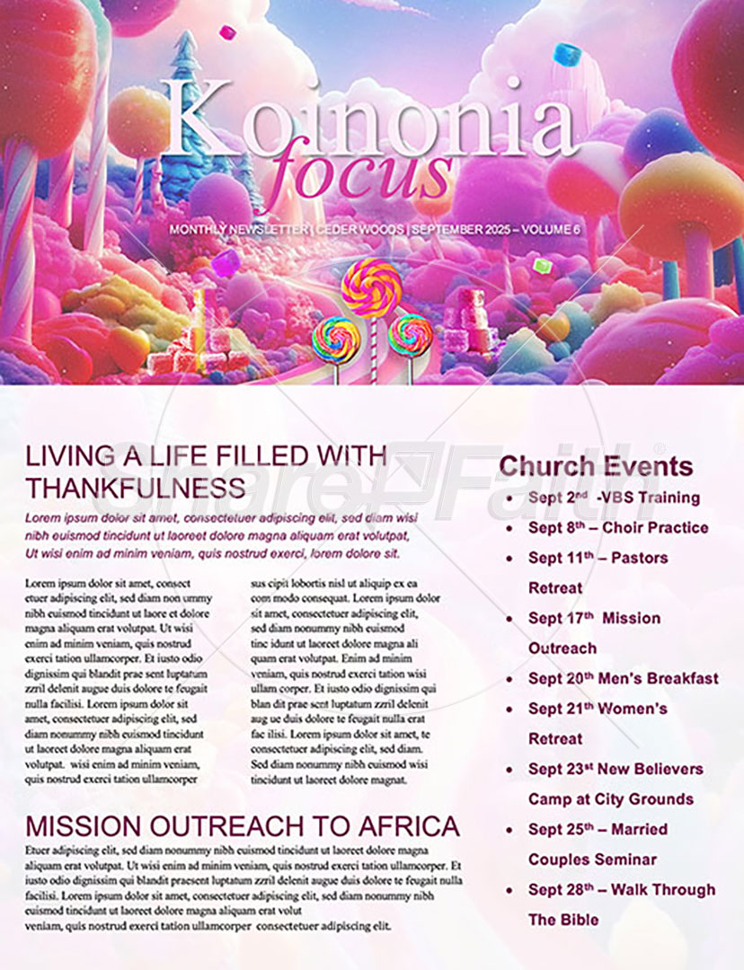ShareFaith Media » Candy Land: Newsletter – ShareFaith Media