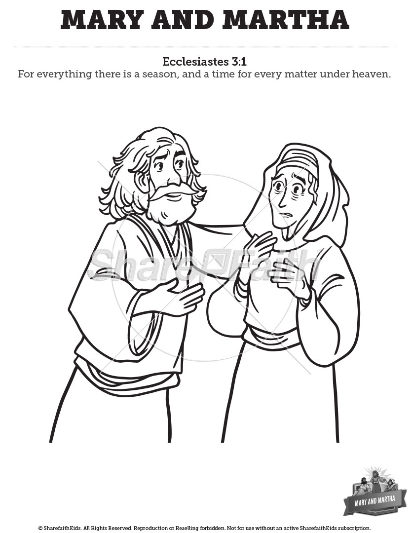 ShareFaith Media » Mary and Martha: Coloring Pages – ShareFaith Media
