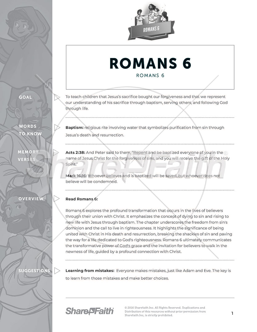 ShareFaith Media » Romans 6: Curriculum – ShareFaith Media