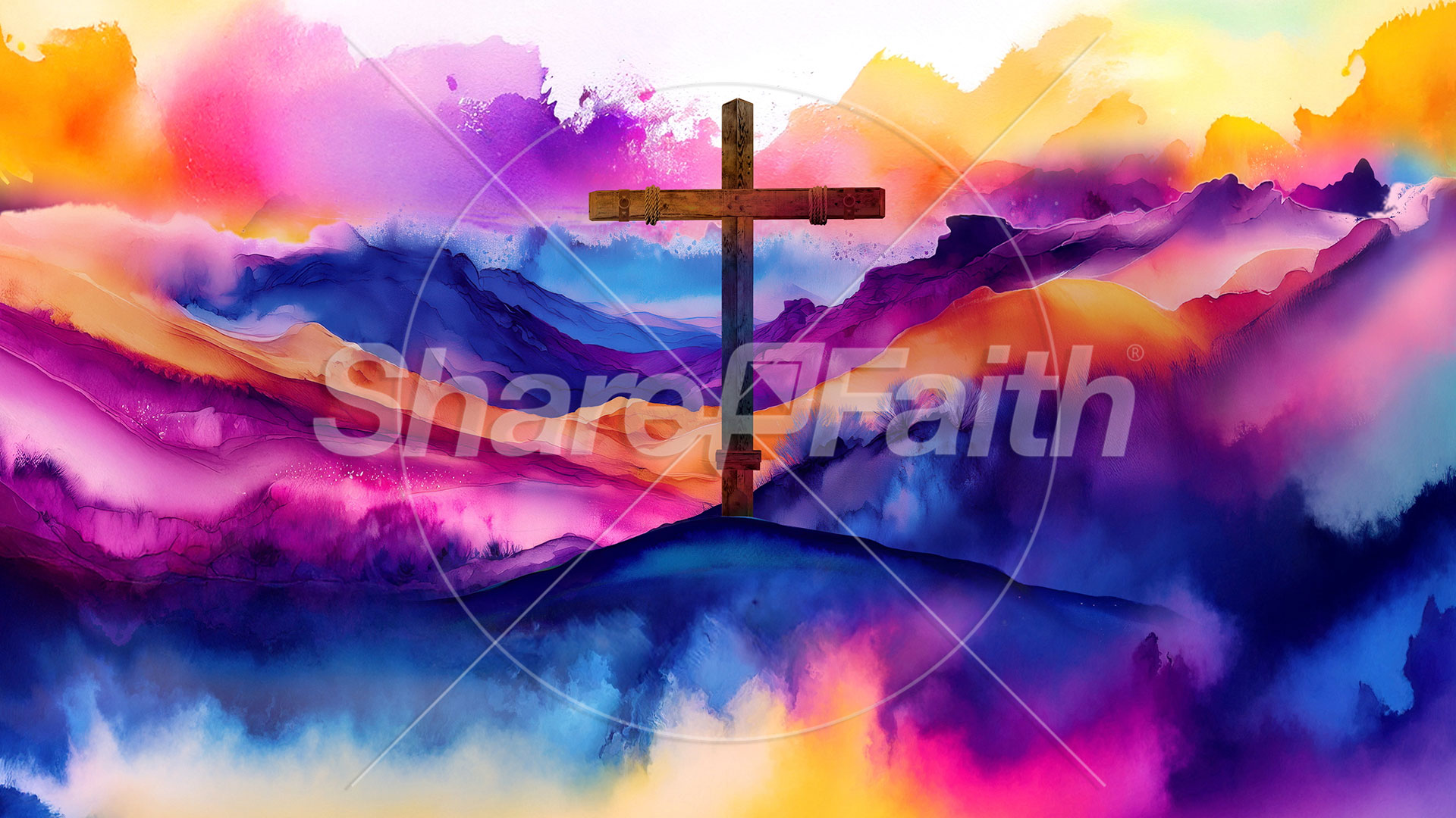 ShareFaith Media » Easter Color Collection: Easter Color Cross ...