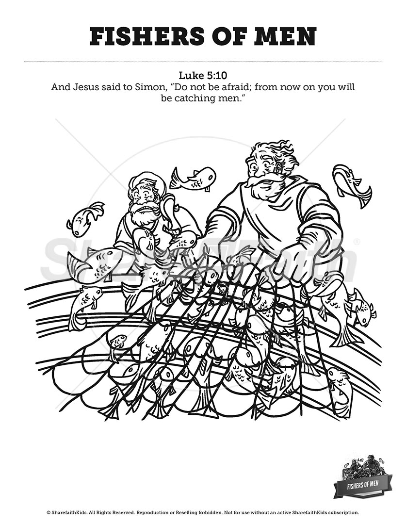 ShareFaith Media » Fishers of Men: Coloring Pages – ShareFaith Media