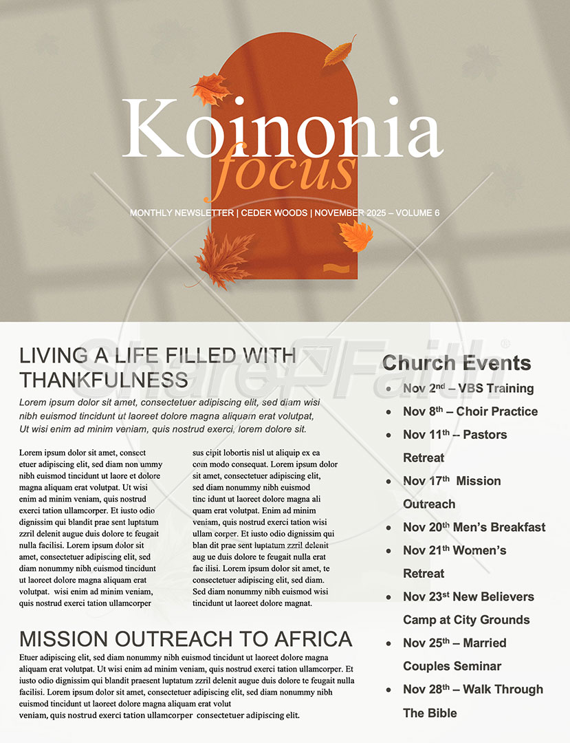 ShareFaith Media » Happy Thanksgiving: Newsletter – ShareFaith Media