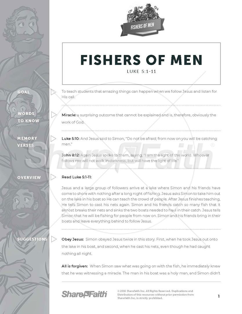 ShareFaith Media » Fishers of Men: Curriculum – ShareFaith Media