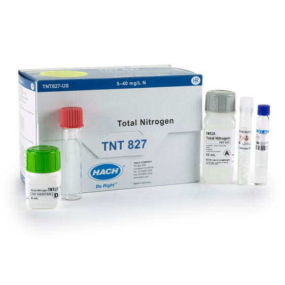 Nitrogen (Total) TNTplus Vial Test, HR (5-40 mg/L N), 25 Tests | Hach