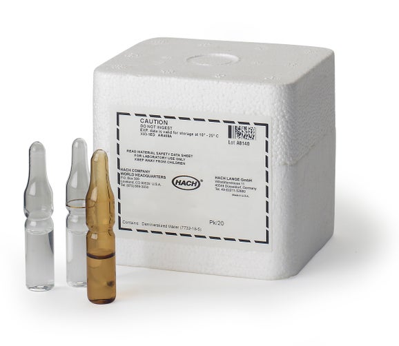 DPD Chlorine Indicator Solution Ampules, ULR, pk/20 | Hach DPD Chlorine Indicator Solution Ampules, ULR, pk/20 | Hach