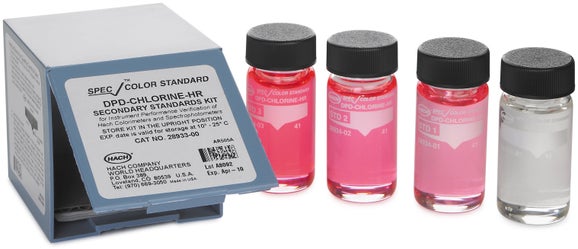 SpecCheck Secondary Gel Standards Set, DPD Chlorine - HR | Hach SpecCheck Secondary Gel Standards Set, DPD Chlorine - HR | Hach