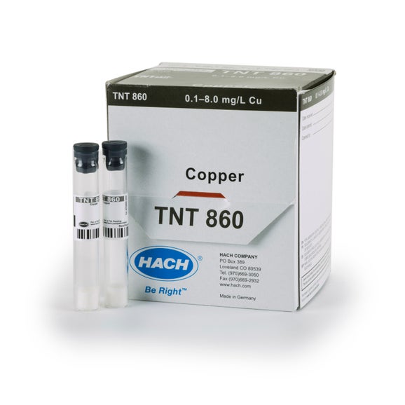 Copper TNTplus Vial Test (0.1-8.0 mg/L Cu), 25 Tests | Hach