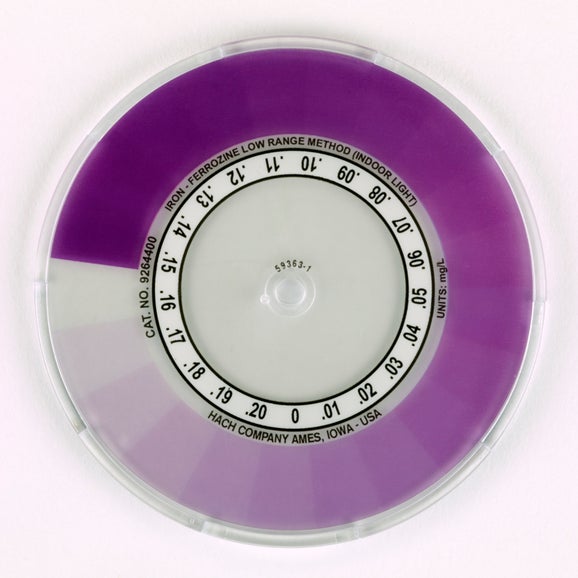 Iron Ferrozine Color Disc, Low Range, Indoor Light. | Hach
