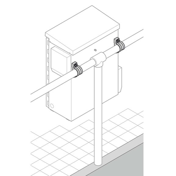 Mounting brackets to mount Filtrax control unit at the railing | Hach