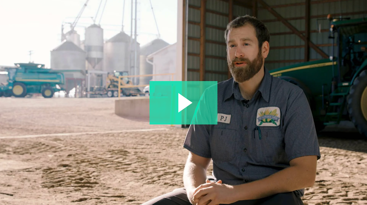 PJ Feldpausch, a corn, wheat, and soybean farmer in Michigan ...