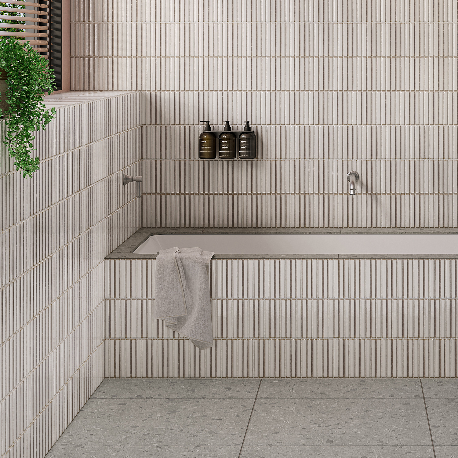 Yama Kit Kat Mosaic Tile - Antique White | ABI Interiors