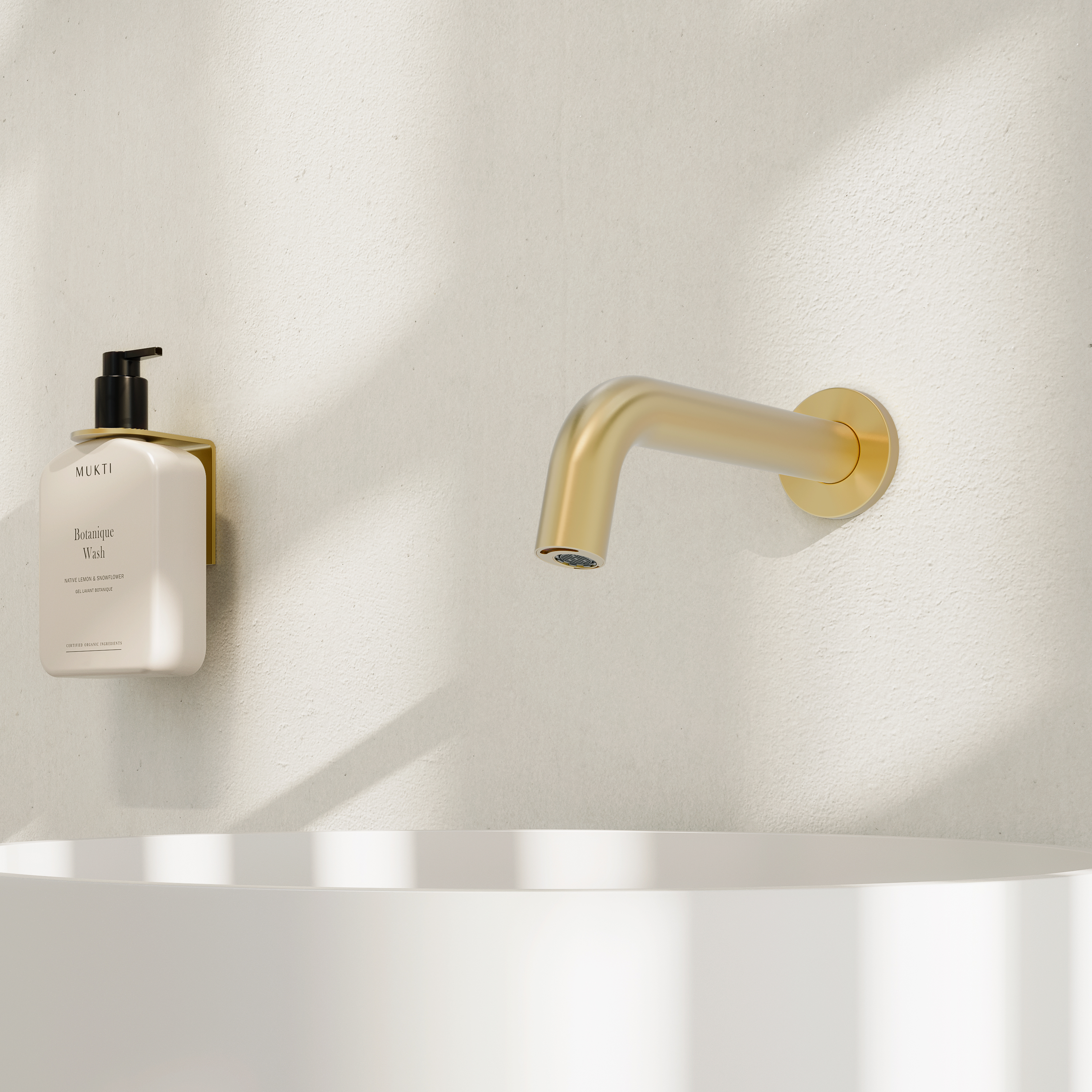 Sensor Wall-Mounted Spout - Brushed Brass | ABI Interiors