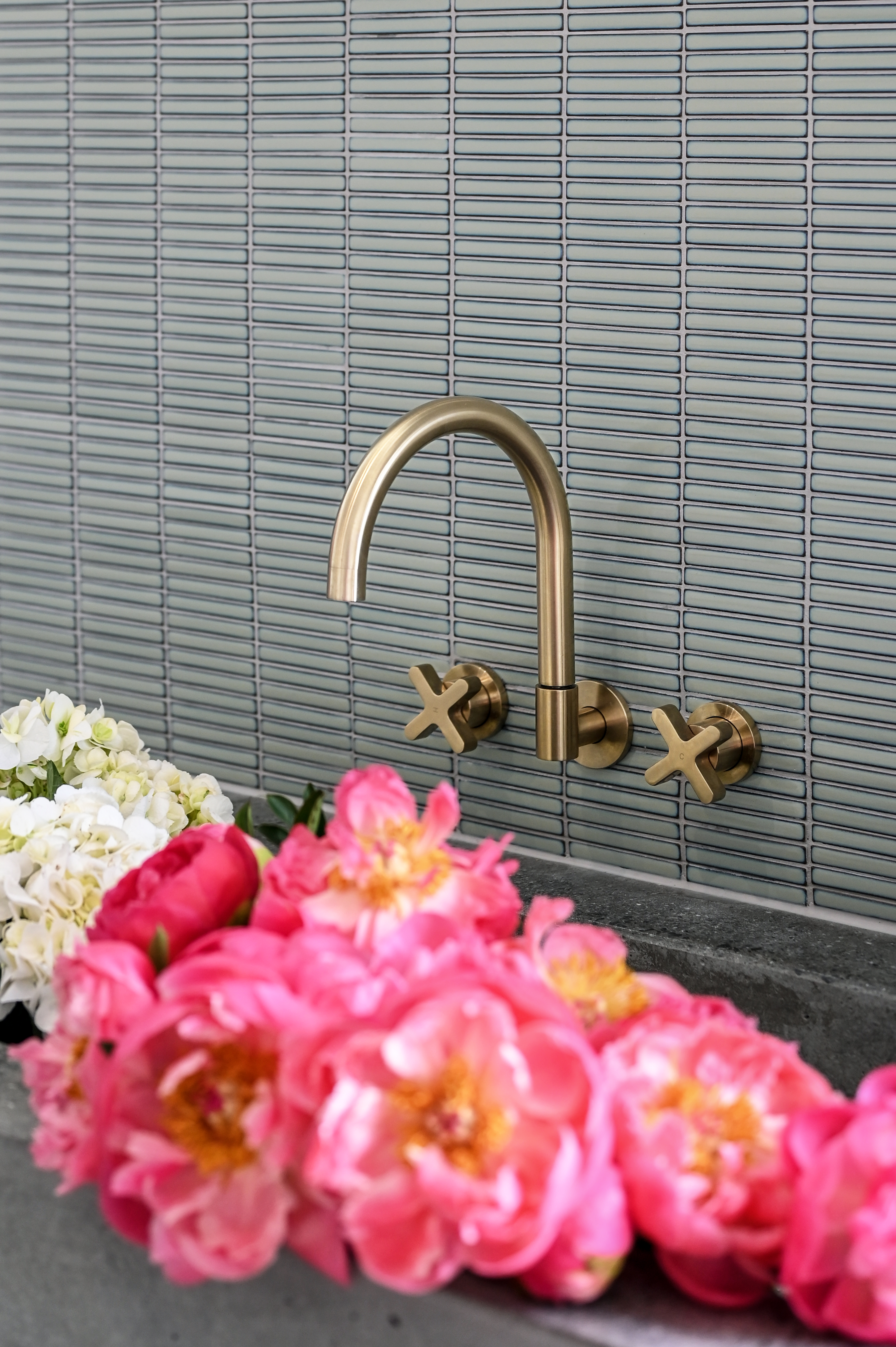 Gooseneck Swivel Wall Mounted Bath Spout – Brushed Brass - ABI Interiors UK