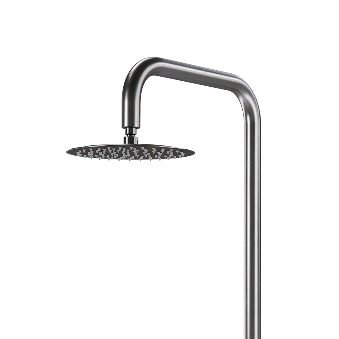 Brushed Gunmetal Outdoor Shower Set | Sola | ABI Interiors