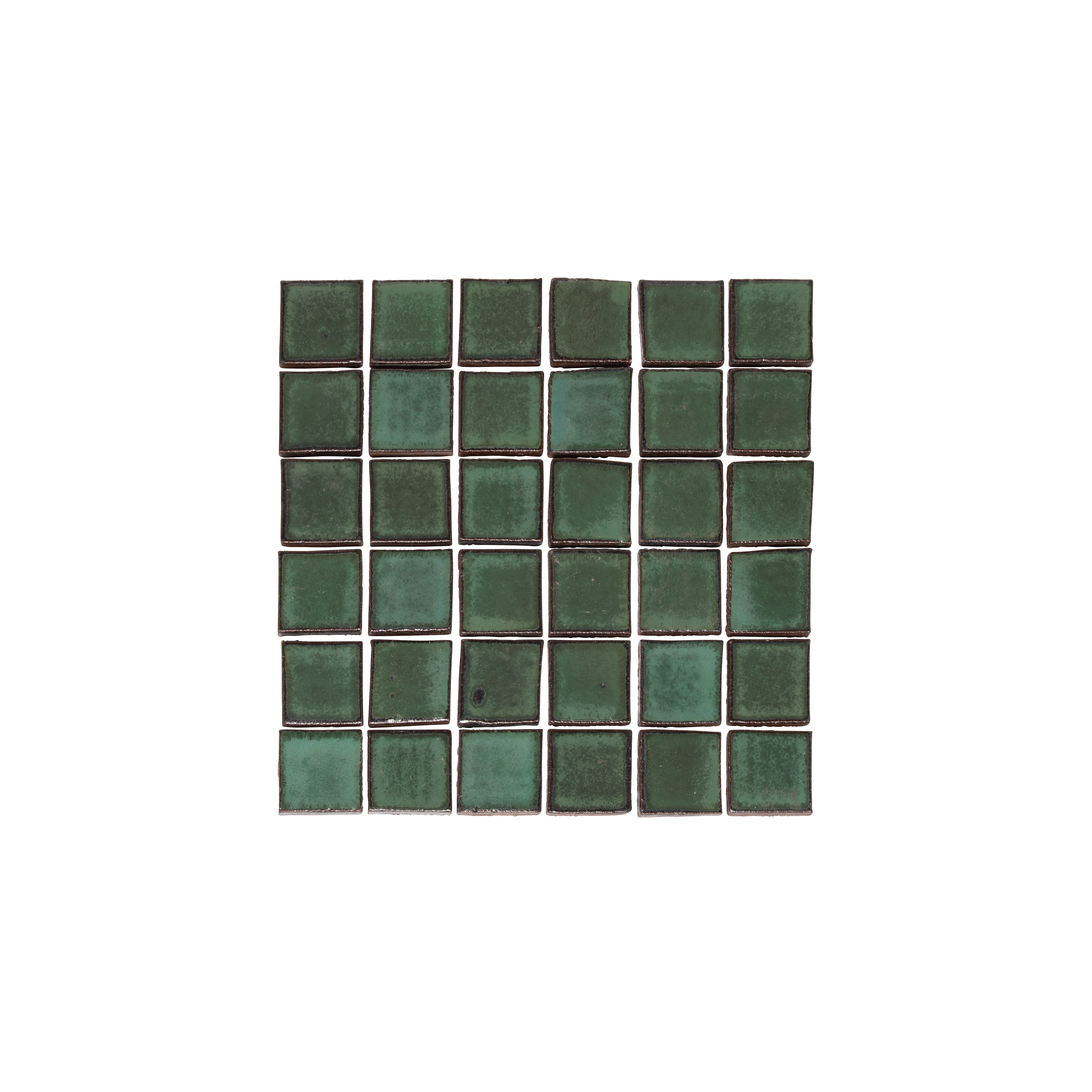 Miyako Handmade Square Mosaic Tile - Indigo Green | ABI Interiors