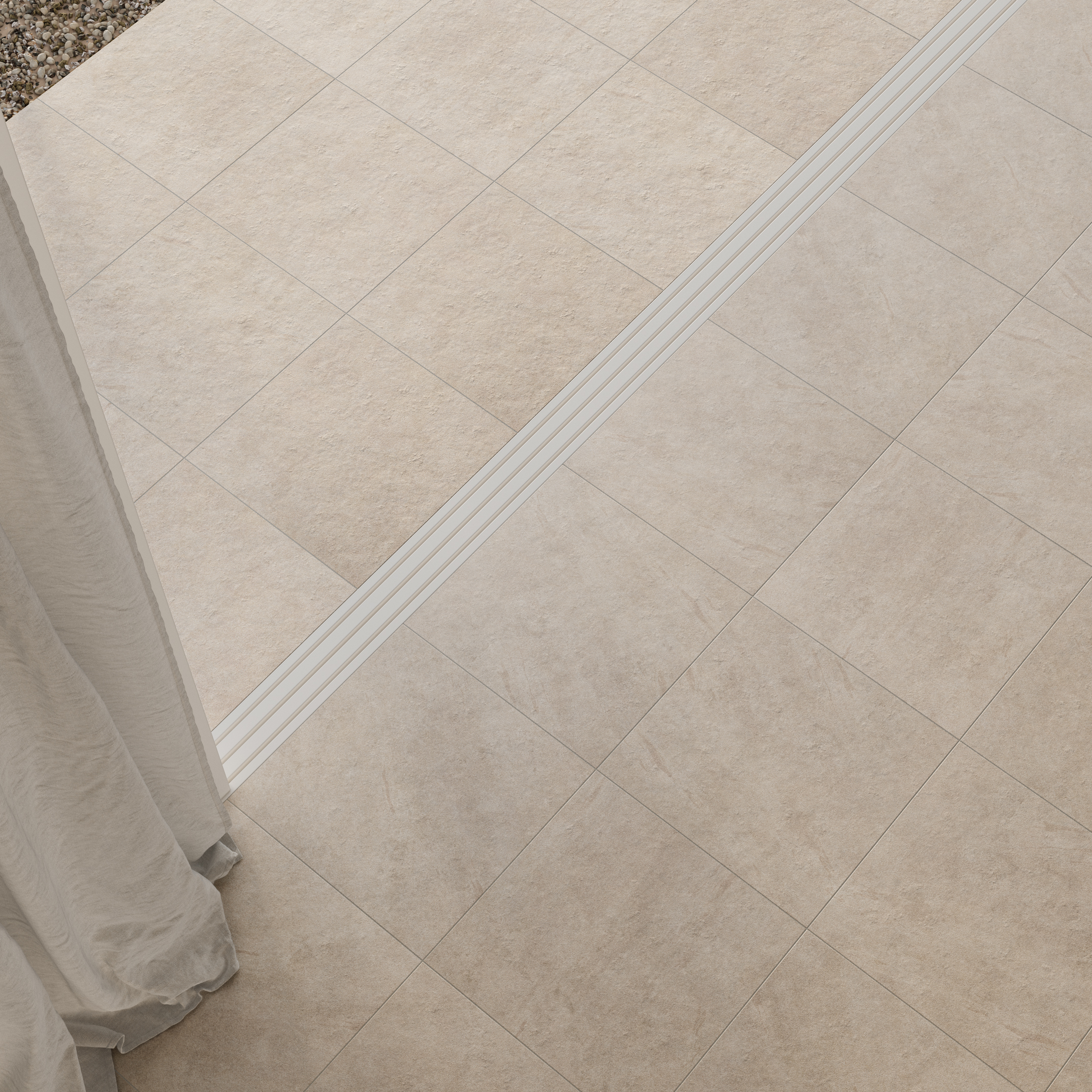 Lucca Limestone Look Outdoor Tile - Sand | ABI Interiors