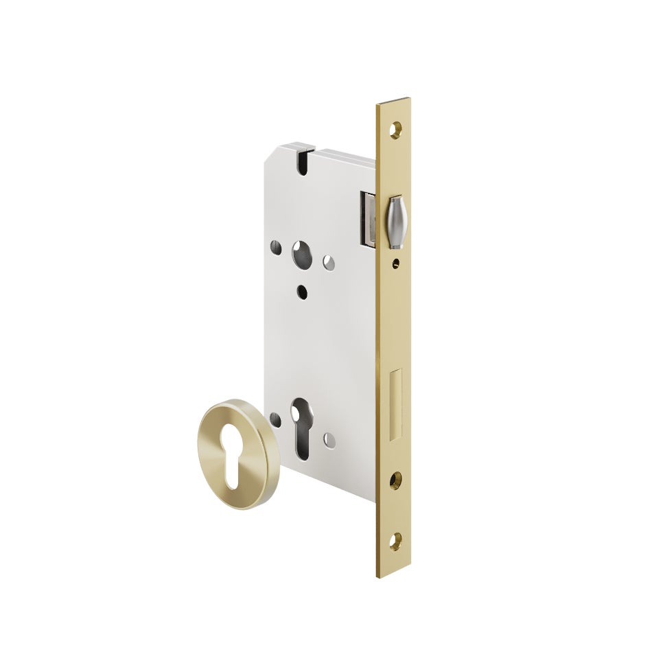 Roller Mortice Lock - 60mm Backset - Brushed Brass | ABI Interiors
