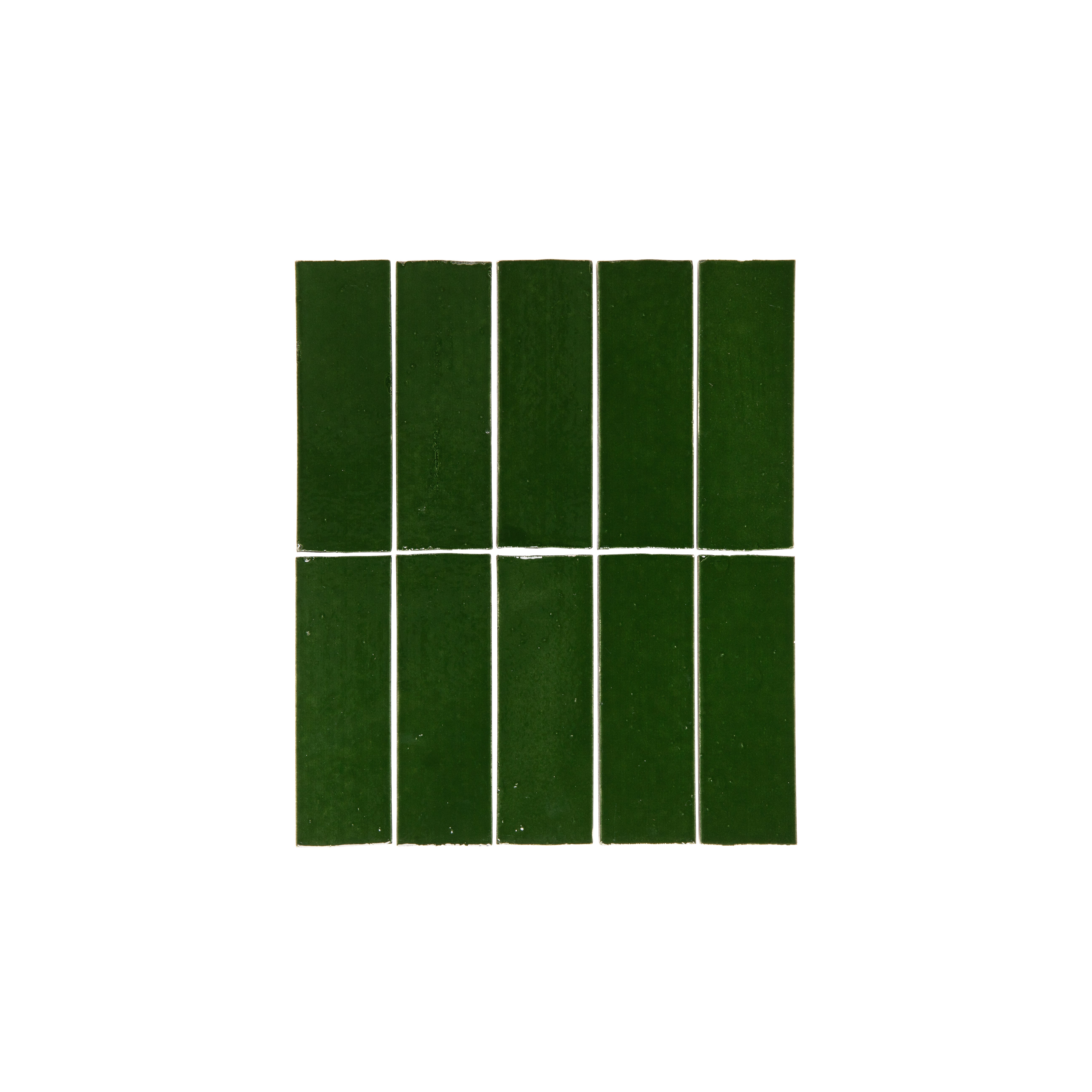 Rommani Handmade Zellige Rectangle Tile - Fern | ABI Interiors