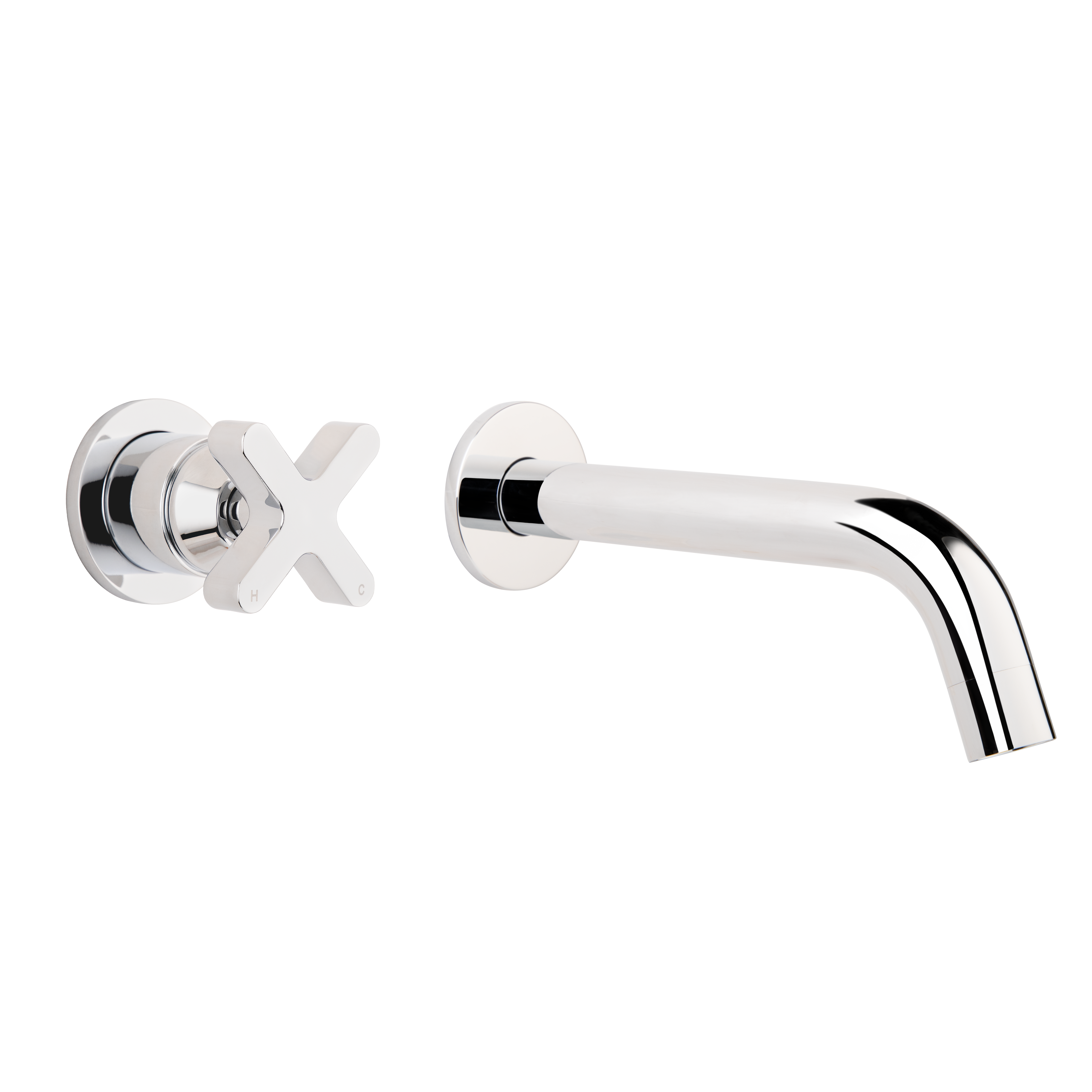 Cross Progressive Mixer & Spout Set - Chrome - ABI Interiors UK