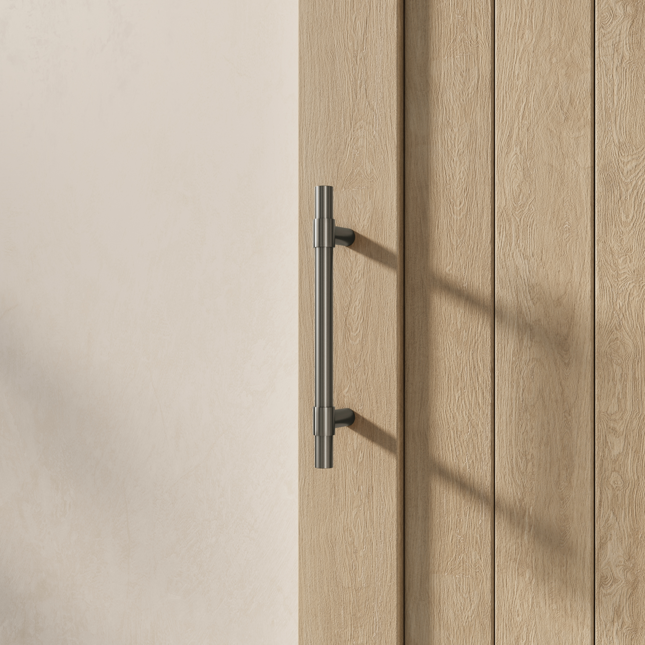 Modi Adjustable Entry Door Pull 300mm - Brushed Gunmetal | ABI Interiors