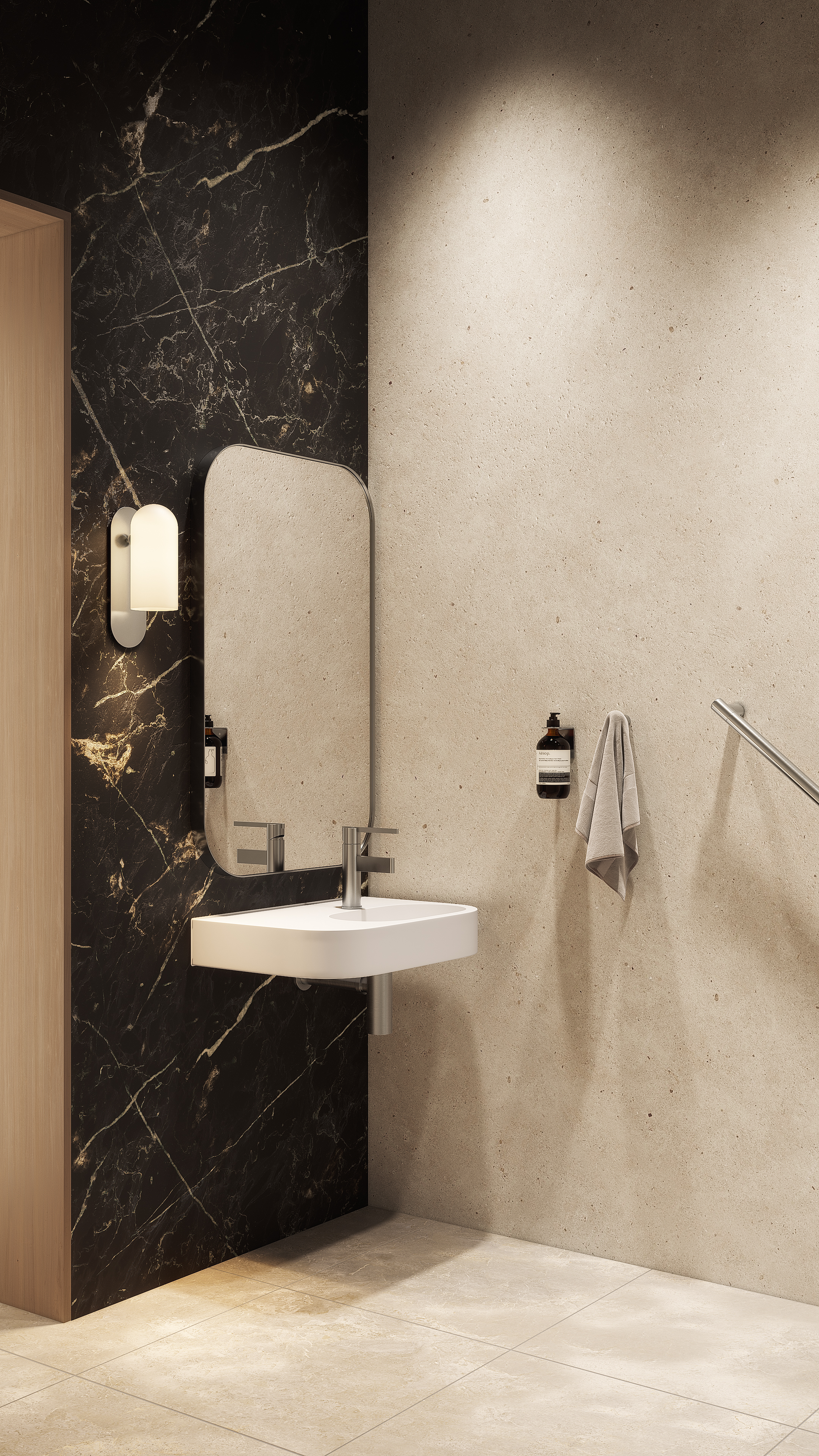 Aliro Mirror 1000 x 625mm - Stainless Steel | ABI Interiors