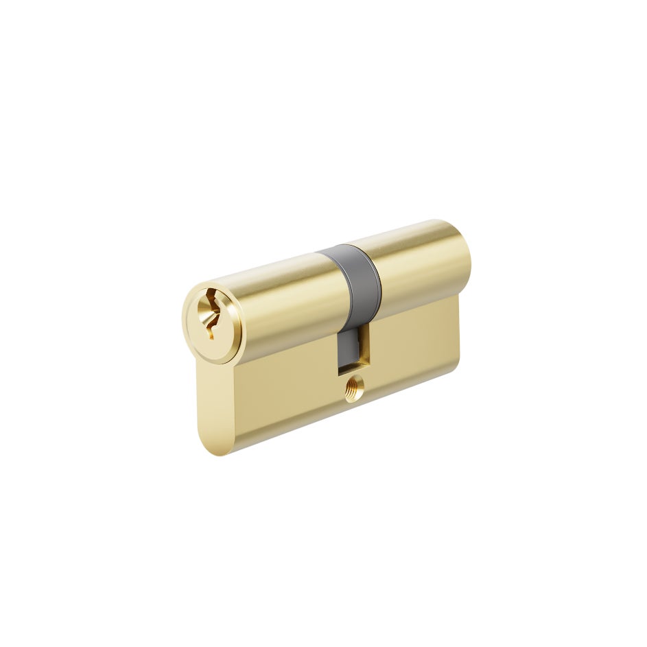 Euro Cylinder Double (Key/Key) 70mm - Brushed Brass | ABI Interiors