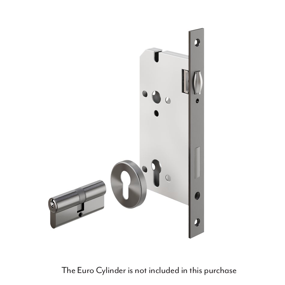 Modi Adjustable Entry Door Pull & Lock Set 600mm - Brushed Gunmetal ...