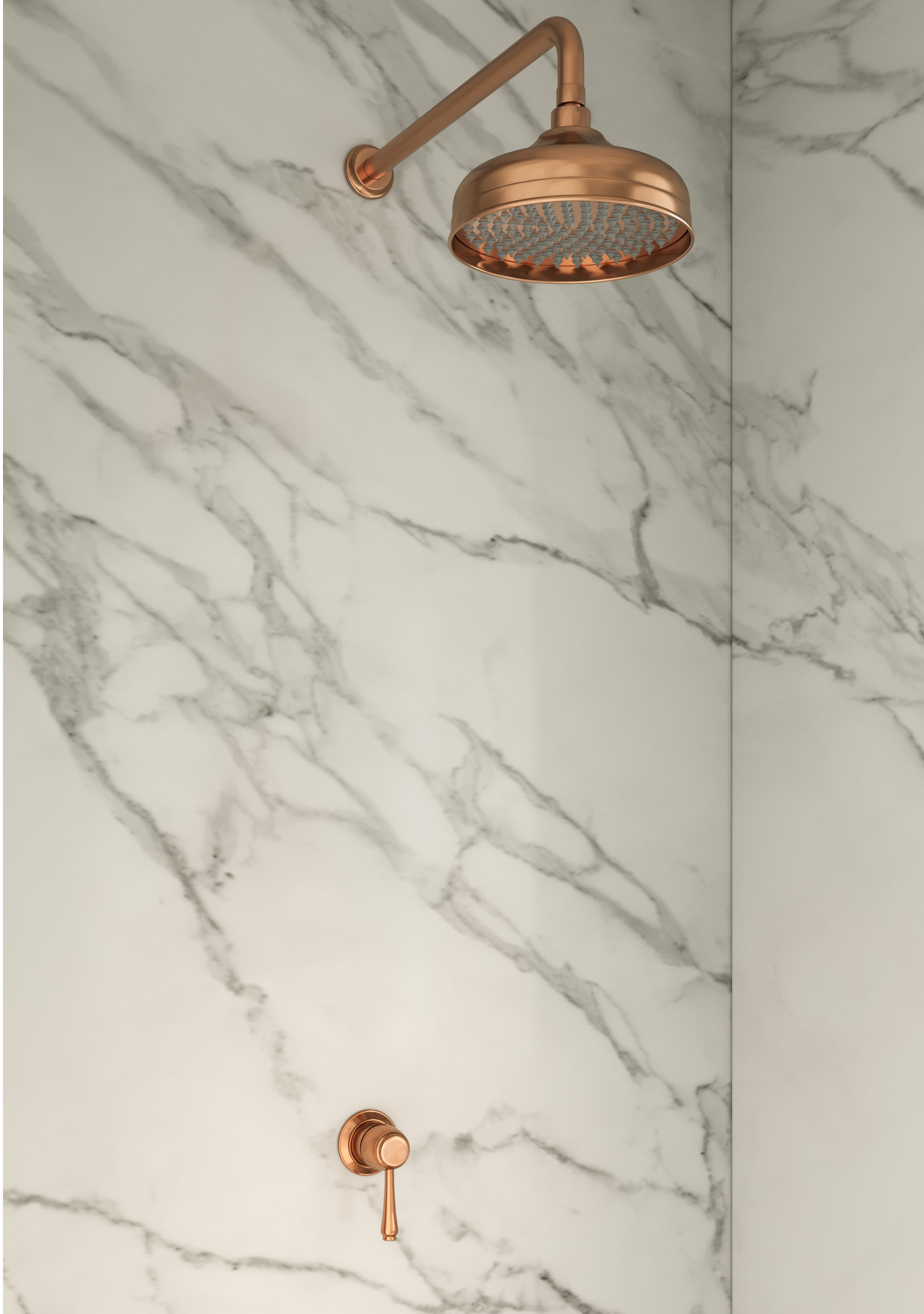 Kingsley Thermostatic Shower Mixer - Brushed Copper - ABI Interiors UK