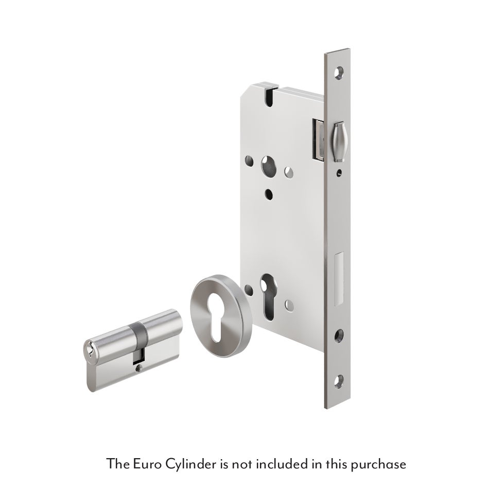 Roller Mortice Lock - 60mm Backset - Stainless Steel | ABI Interiors