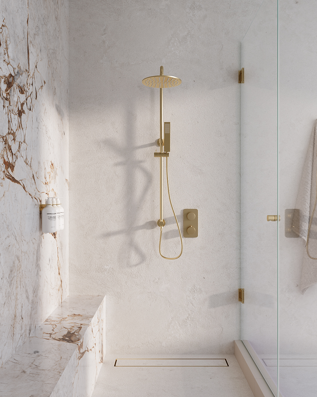 Pixi Tile Insert Shower Channel Waste - 800mm - Brushed Brass - ABI ...
