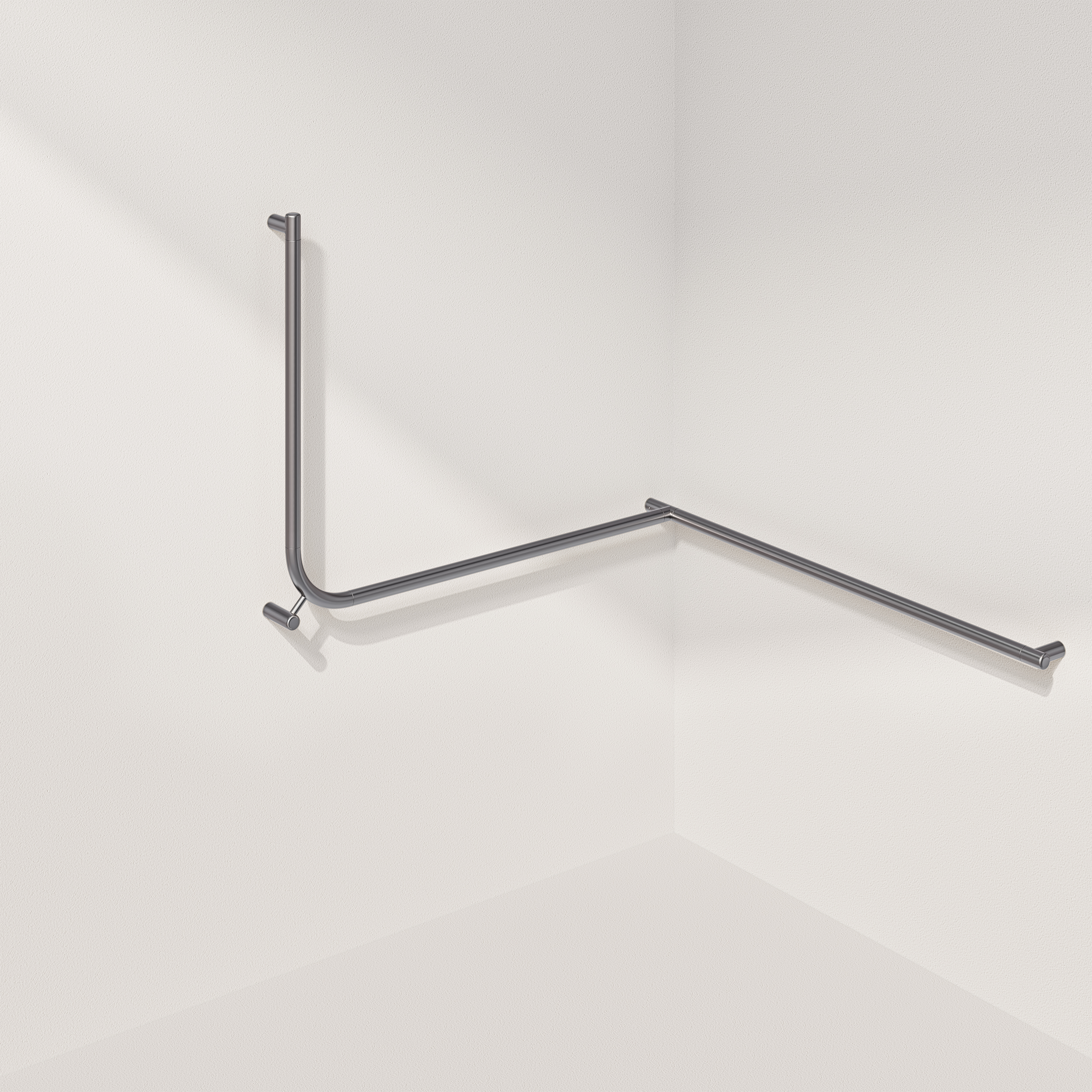 Aliro Accessible 90° Continuous Grab Rail - Brushed Gunmetal | ABI ...