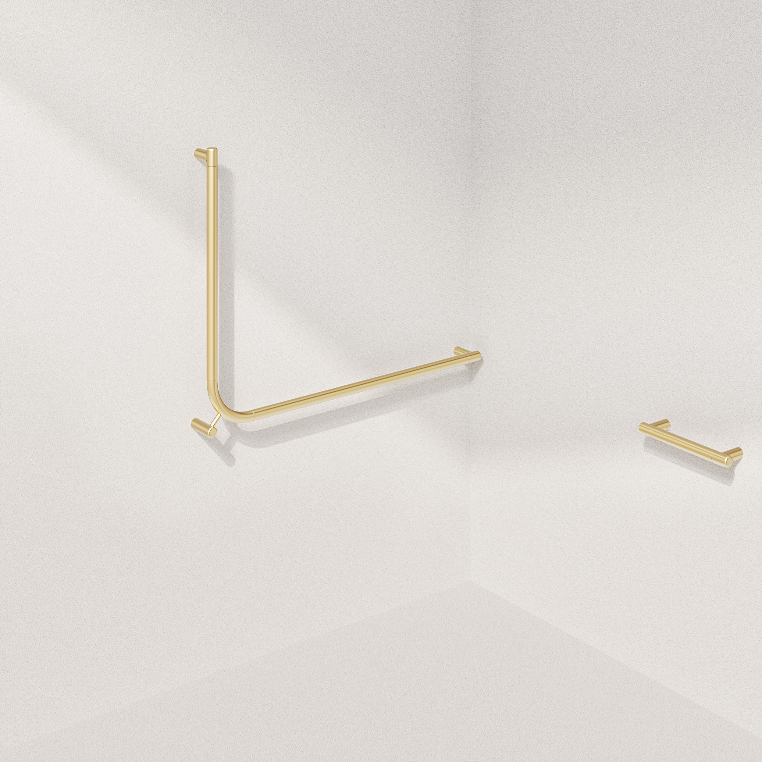 Aliro Accessible 90° Grab Rail Set - Brushed Brass | ABI Interiors