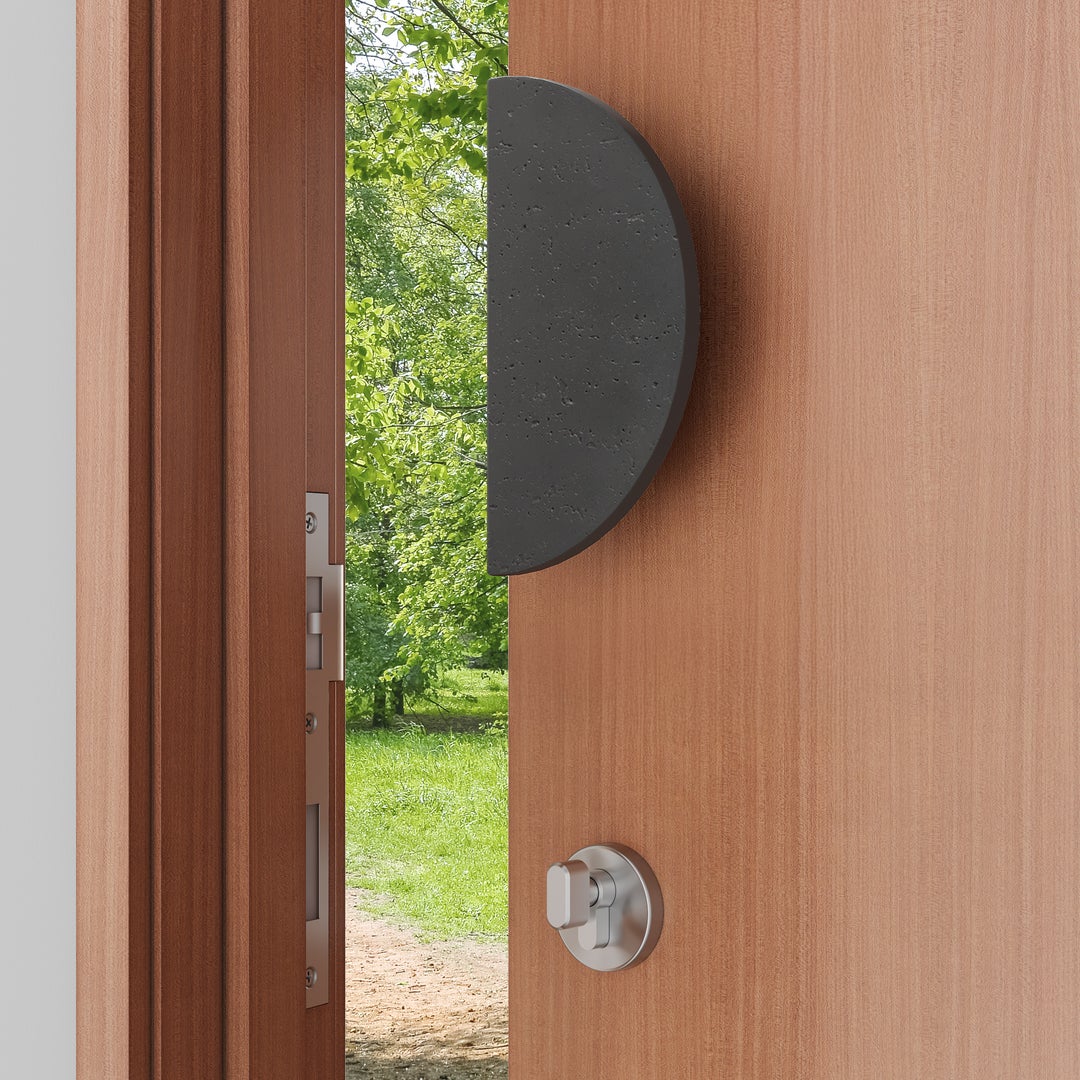 Atelis Concrete Half Moon Entry Door Pull (Single) - Dark Grey | ABI ...