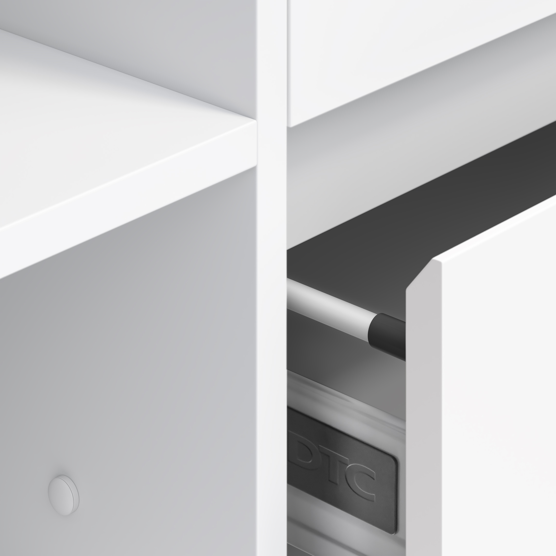 Addison 4-Drawer with Shelves 1614mm - White | ABI Interiors