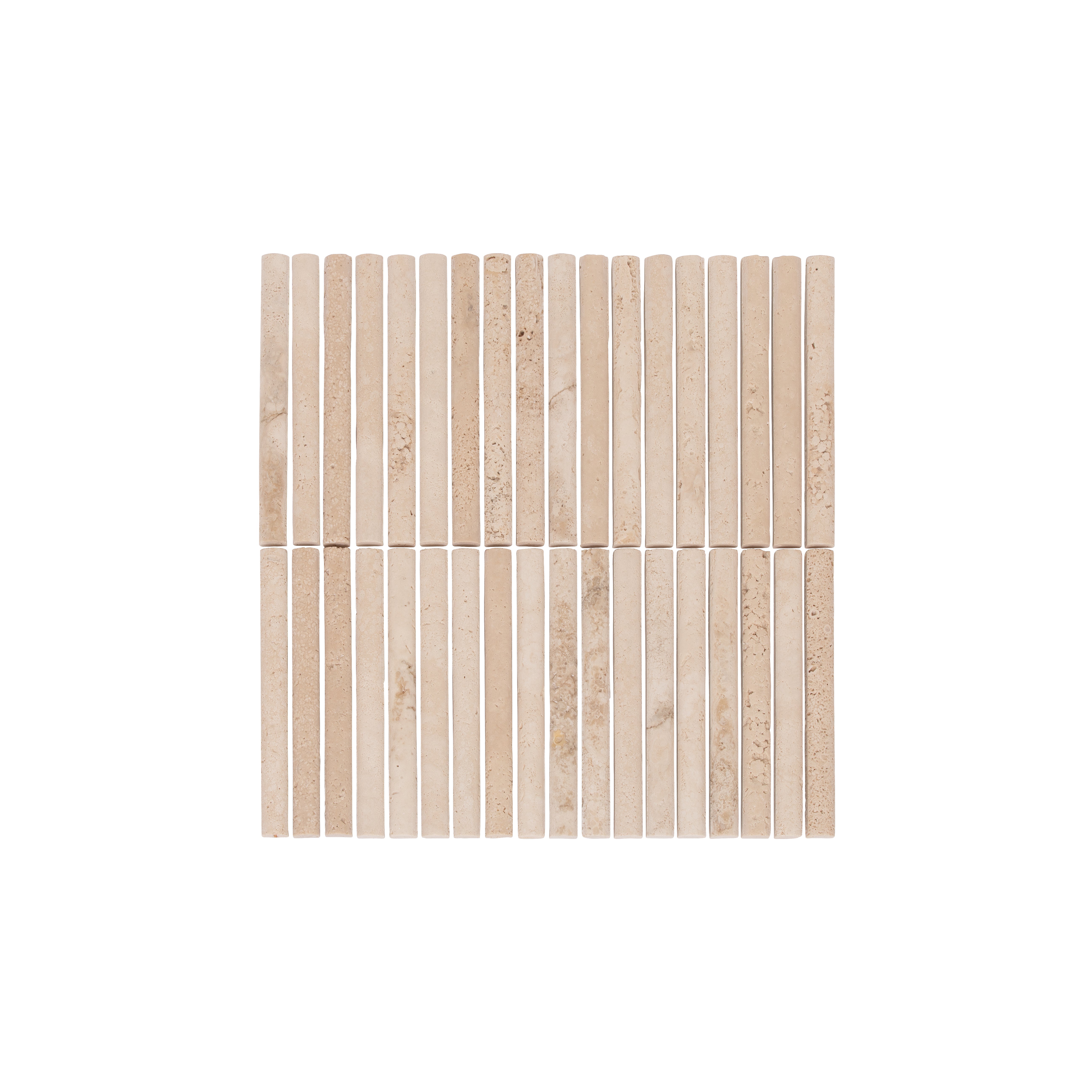 Ravenna Travertine Rounded Finger Mosaic Tile | ABI Interiors