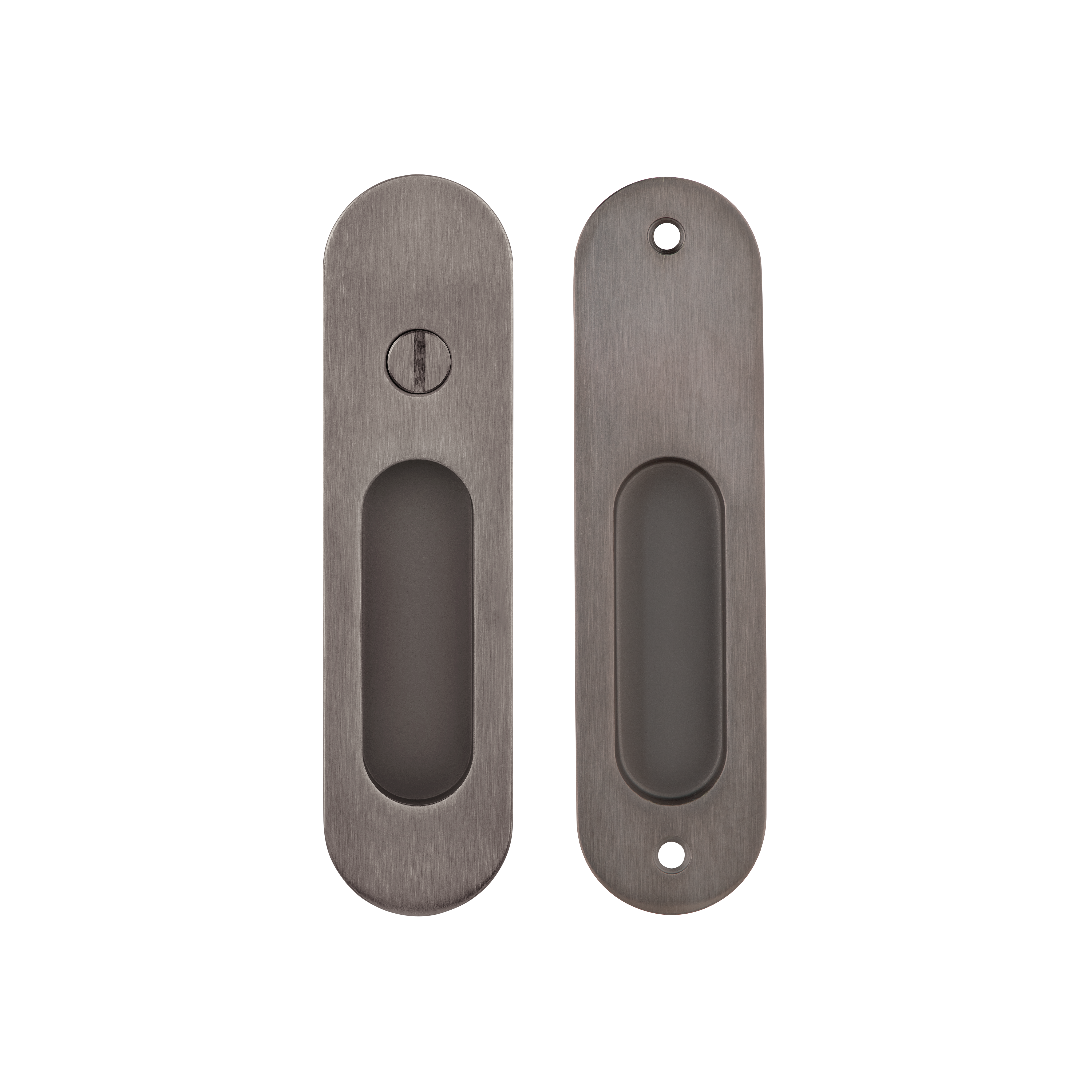 Leroy Sliding Double Door Privacy Set - Brushed Gunmetal - ABI Interiors UK