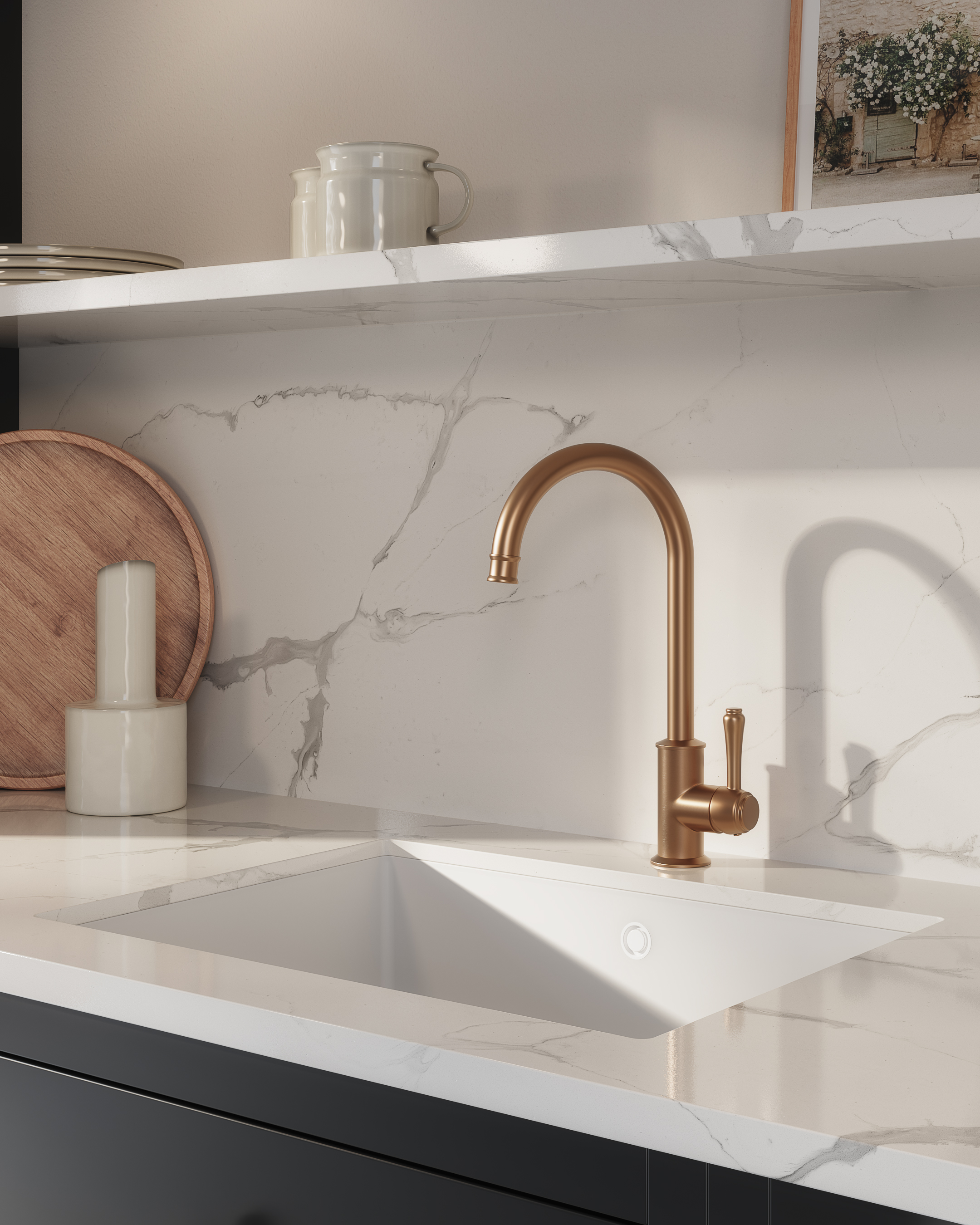 Kingsley Kitchen Mixer - Brushed Copper | ABI Interiors