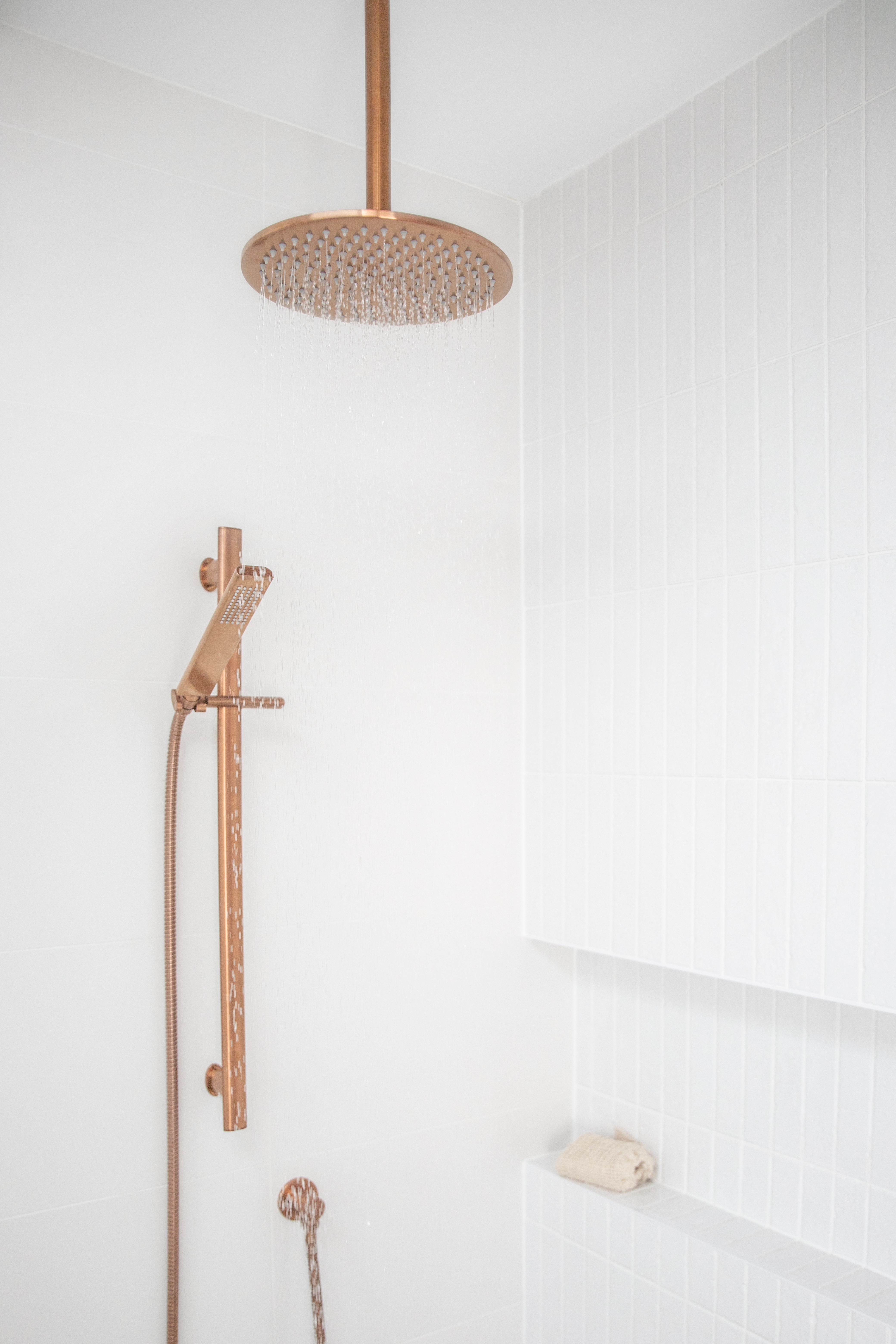 Shower Dropper Round 300mm - Brushed Copper | (NZ) ABI Bathrooms ...