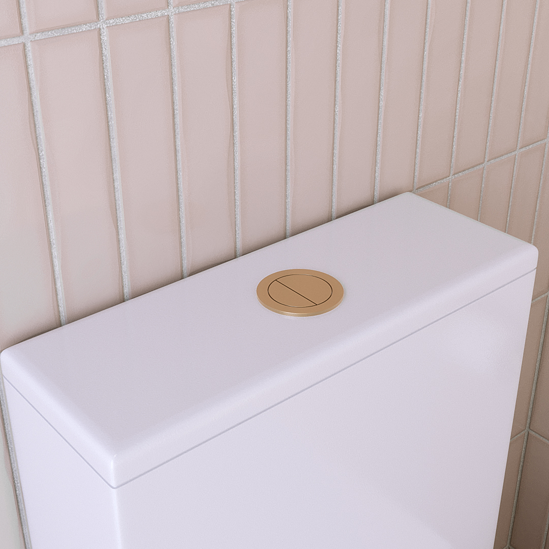 Toilet Flush Button - Brushed Brass | ABI Interiors
