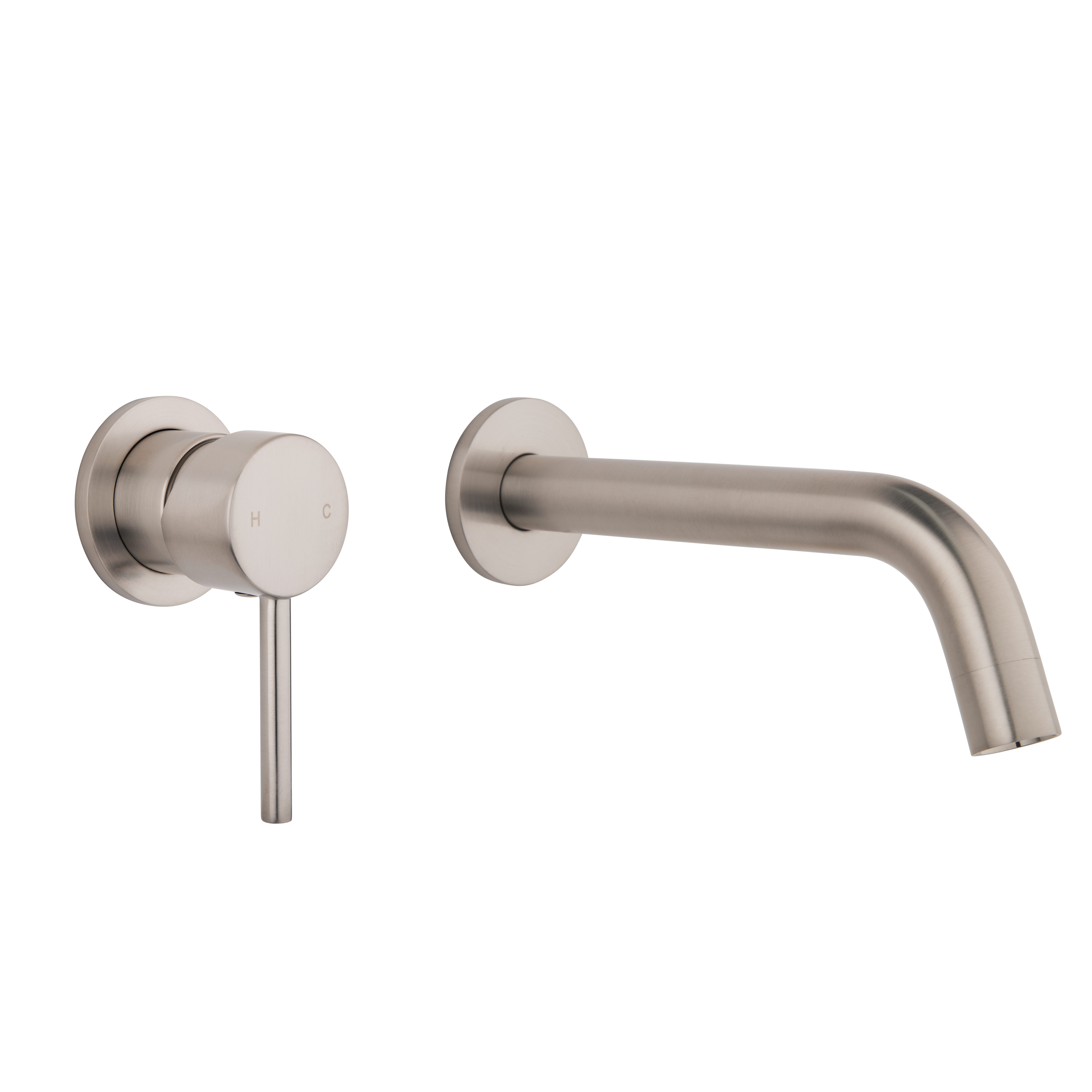 Elysian Minimal Mixer & Spout Set - Brushed Nickel LF | ABI Interiors