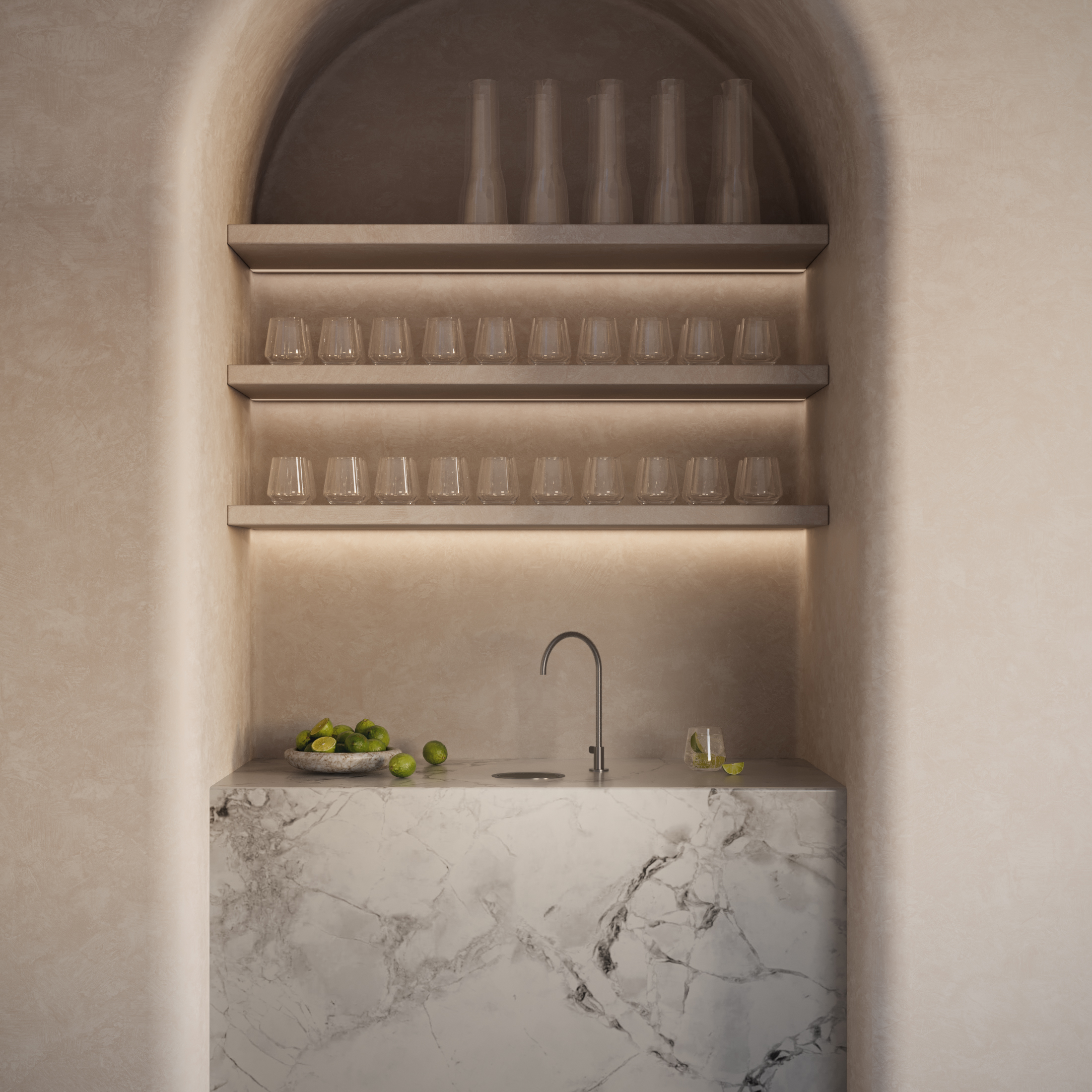 Mini Water Filter Tap - Brushed Gunmetal - ABI Interiors UK