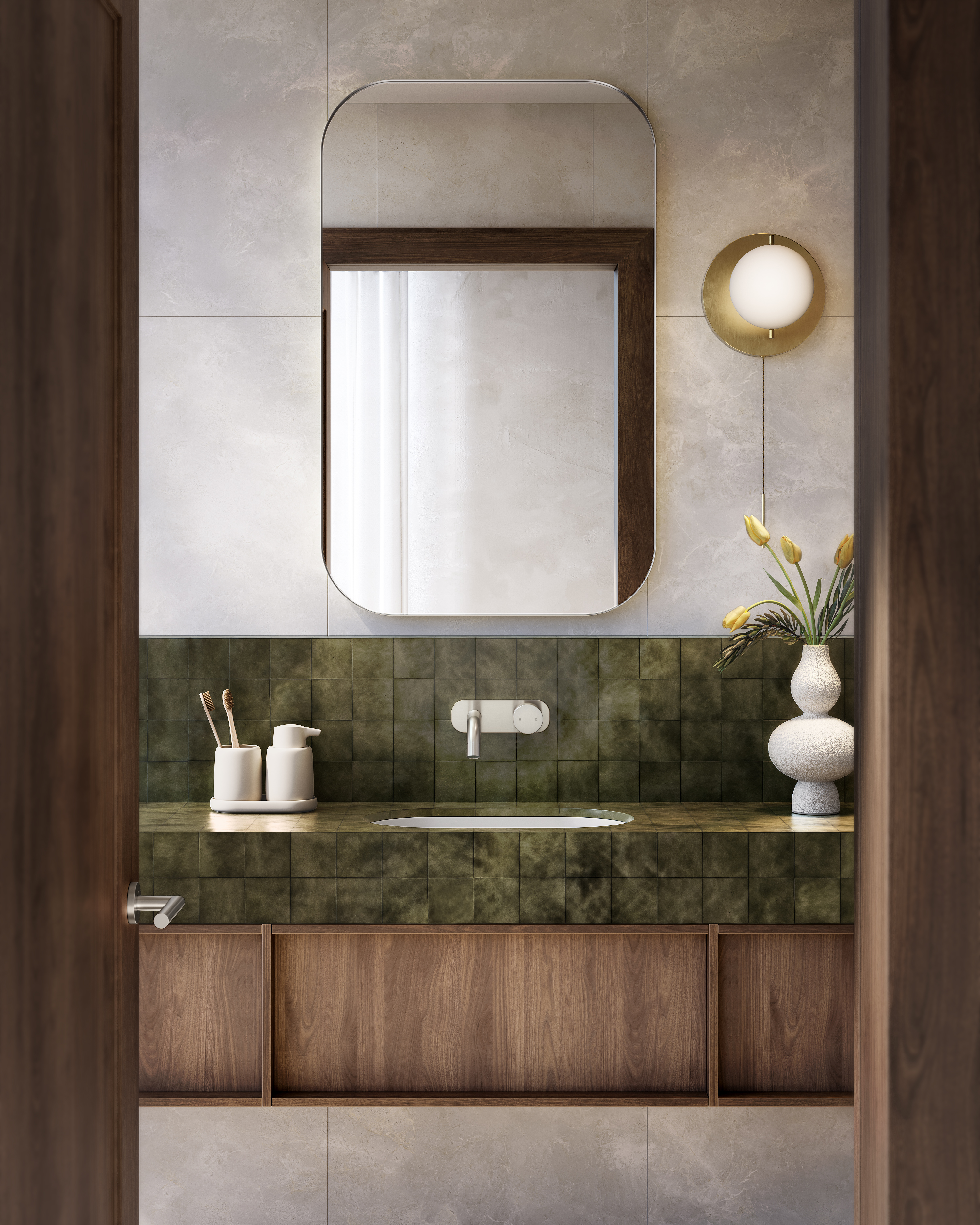 Aliro Mirror 1000 x 625mm - Stainless Steel | ABI Interiors