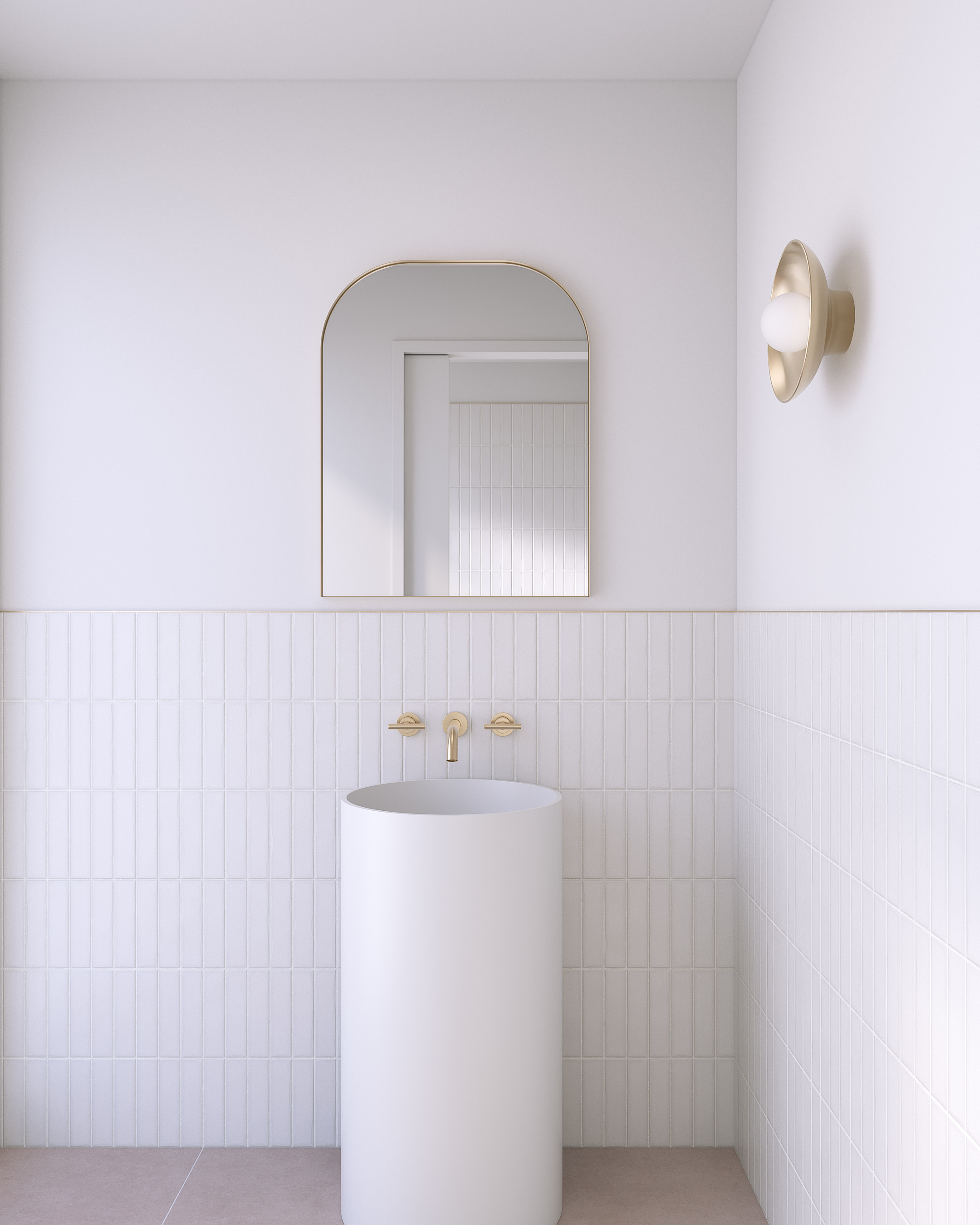 Tropea Natural Edge Subway Tile - Matte White | ABI Interiors