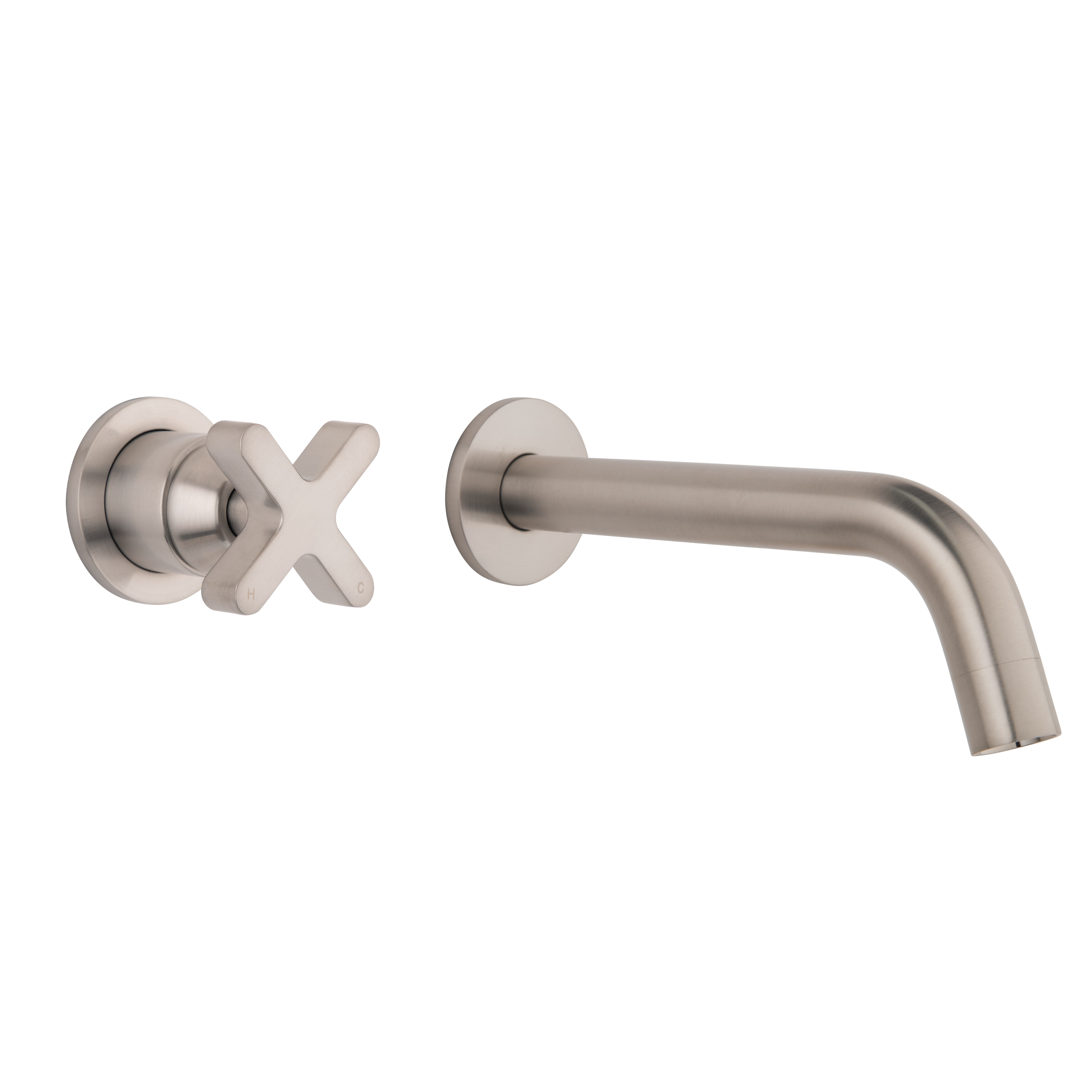Cross Progressive Mixer & Spout Set - Brushed Nickel | ABI Interiors