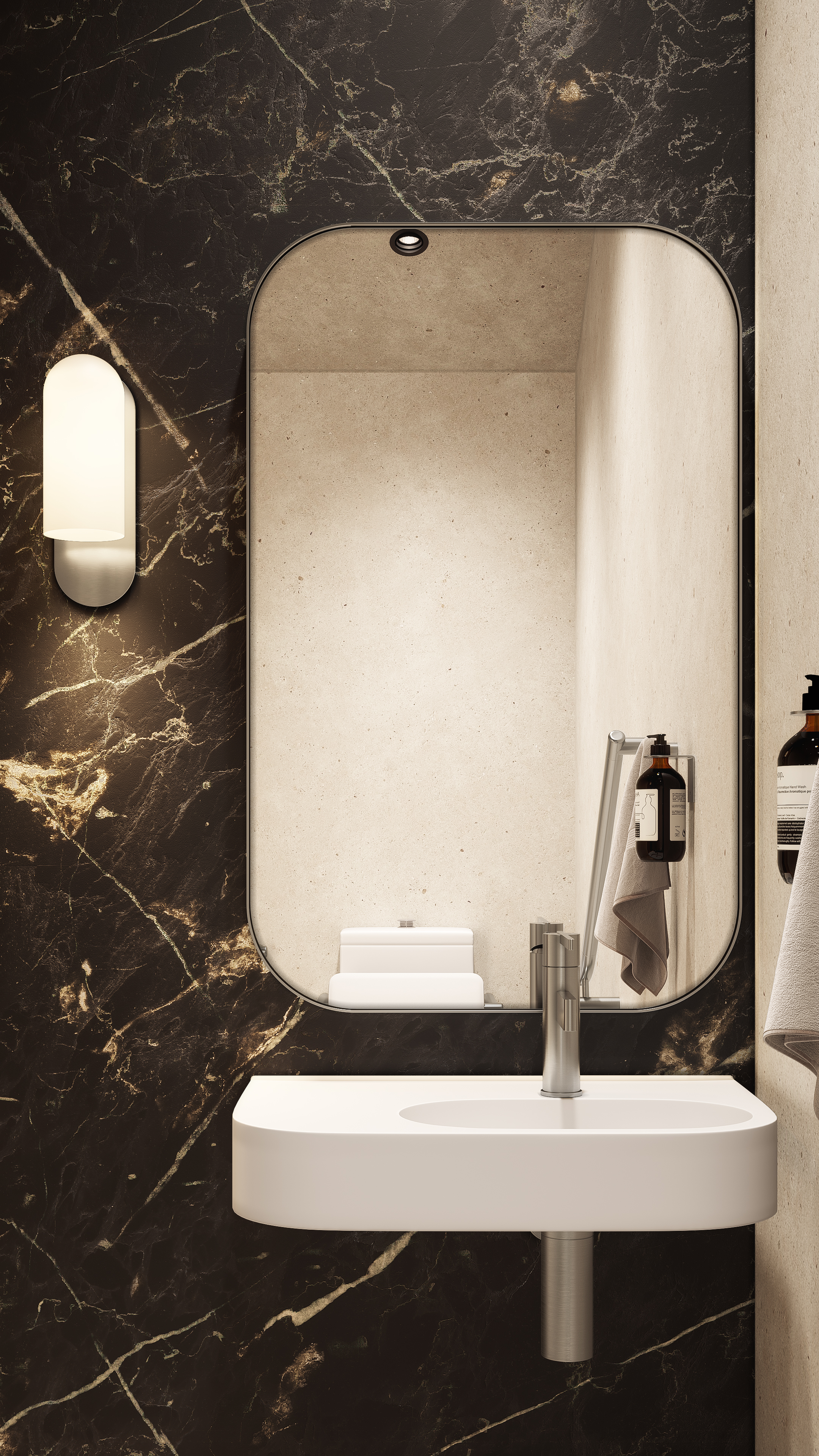 Aliro Mirror 1000 x 625mm - Stainless Steel | ABI Interiors