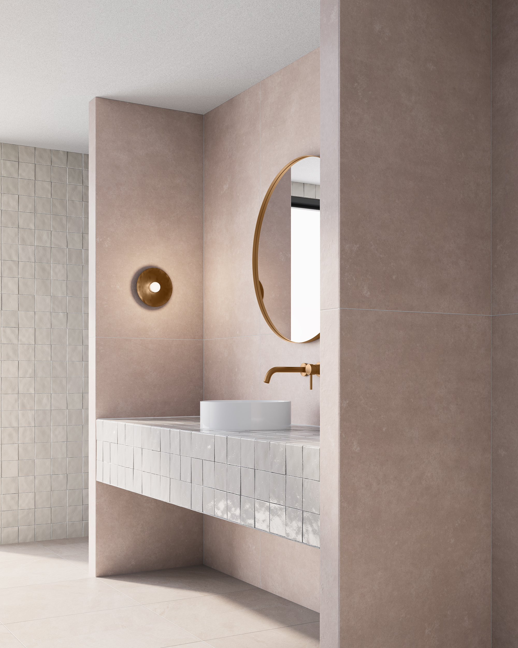 Arezzo Concrete Look Tile - Beige | ABI Interiors