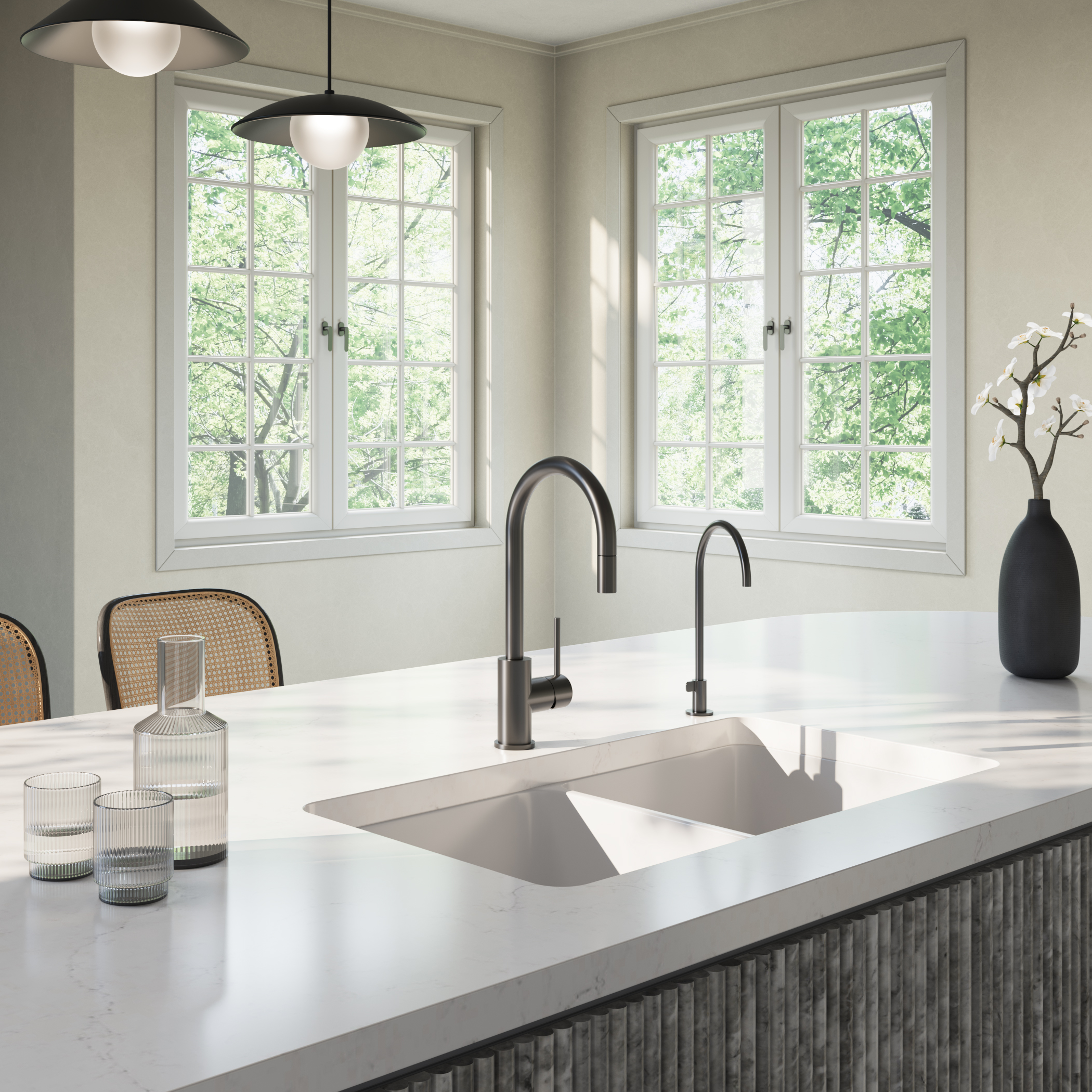 Mini Water Filter Tap - Brushed Gunmetal - ABI Interiors UK