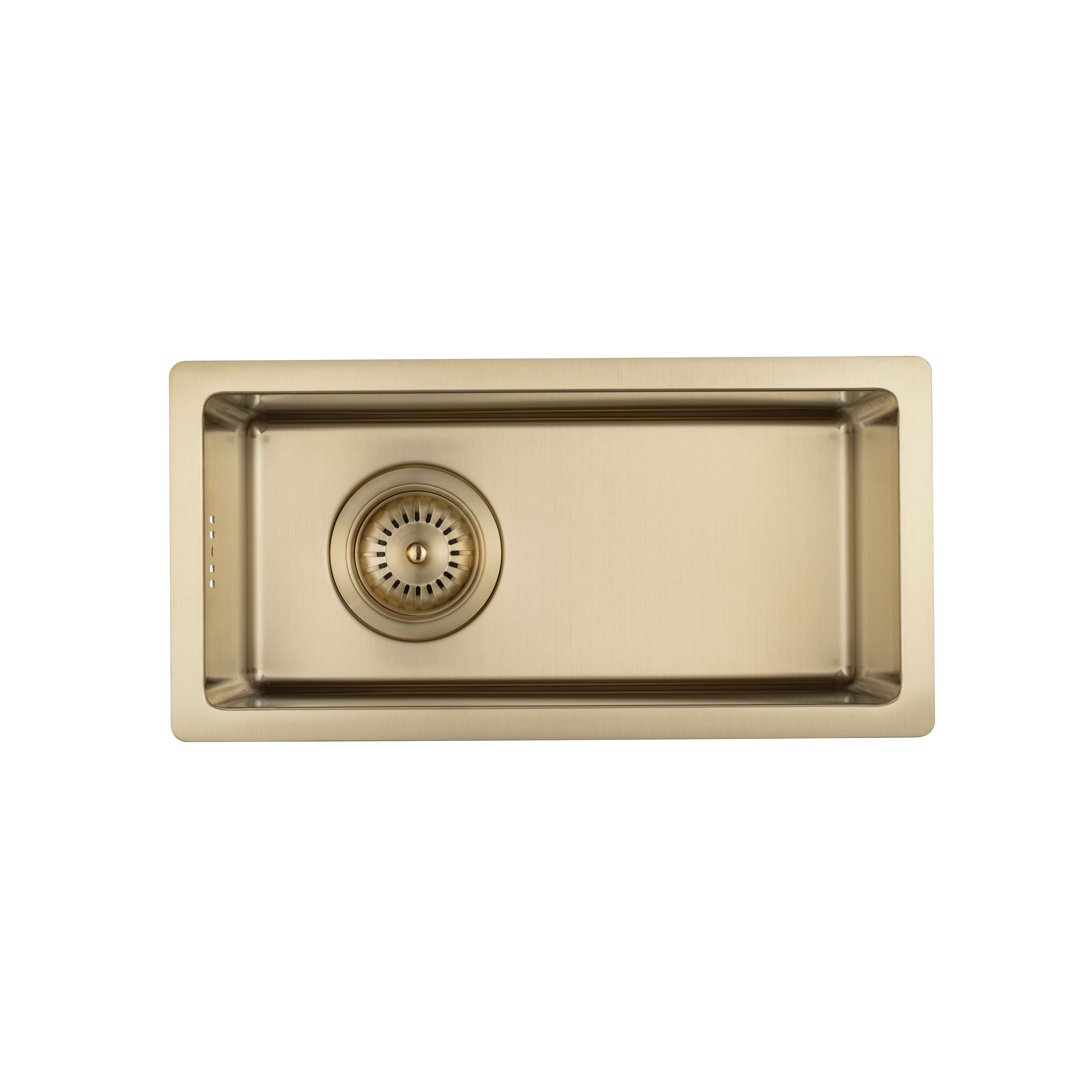 Sola Small Outdoor Sink (Overflow) - Brushed Brass - ABI Interiors UK